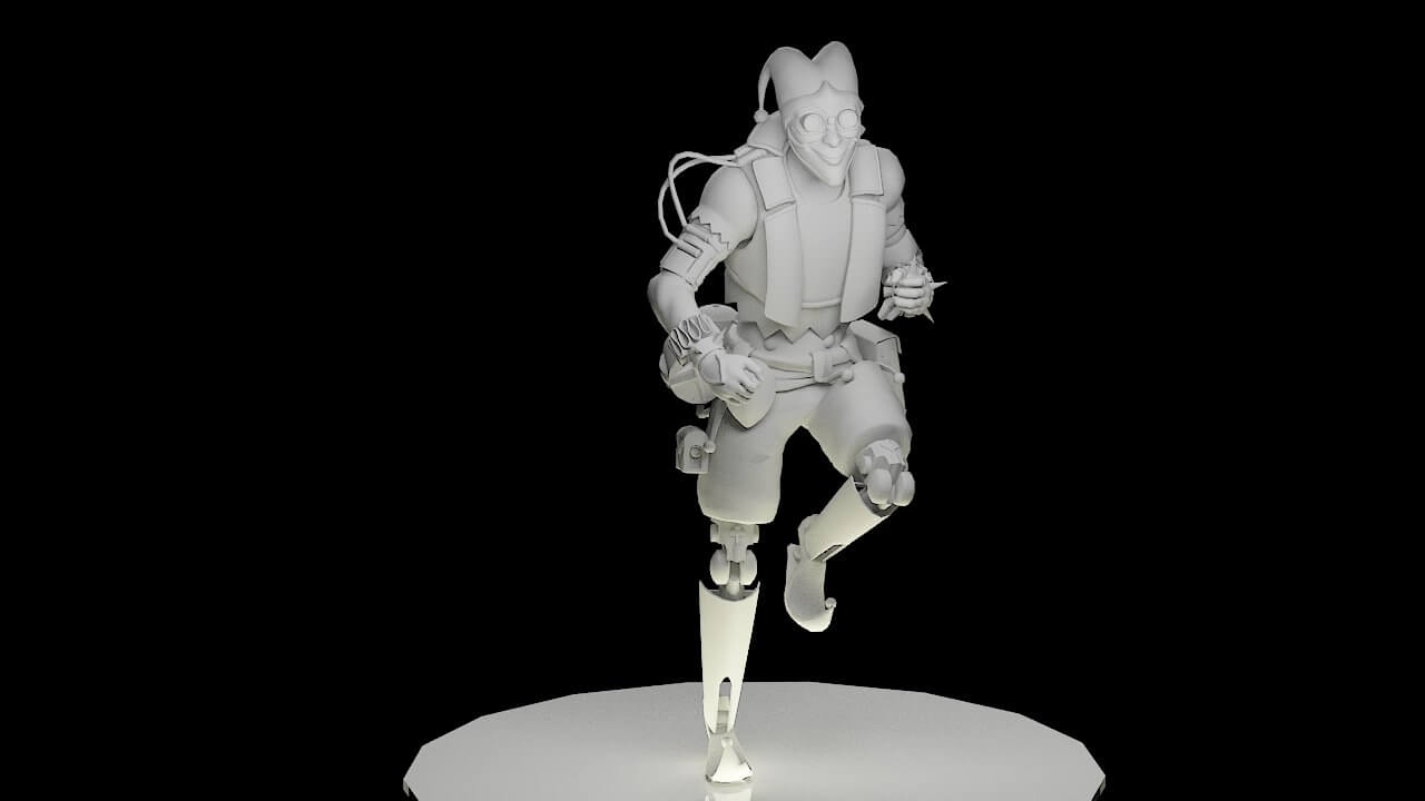 Laughing Fool Octane - 3D Model by davedtaylor