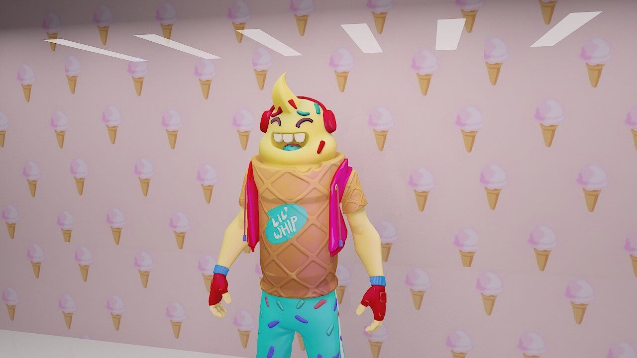 Lil Whip with Backpack and Axe Ice Cream - 3D Model by davedtaylor