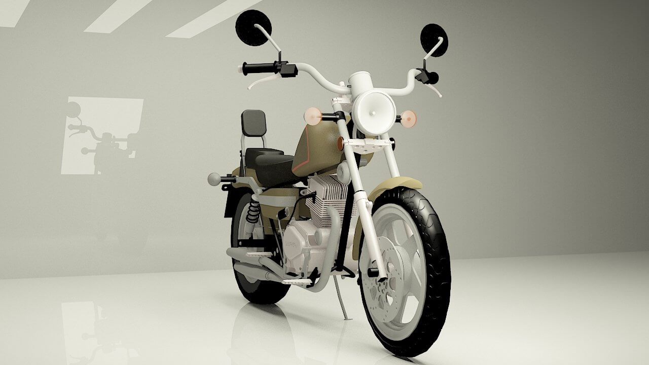 Motorcycle - 3D Model by davedtaylor