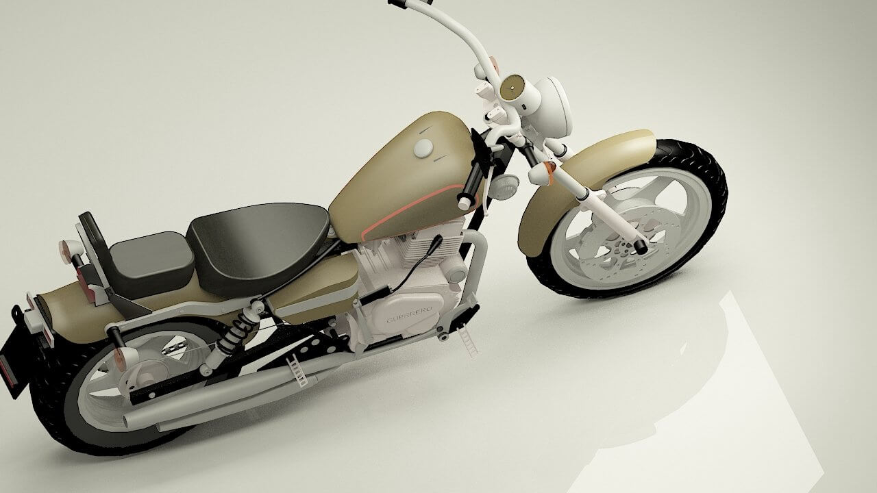 Motorcycle - 3D Model by davedtaylor