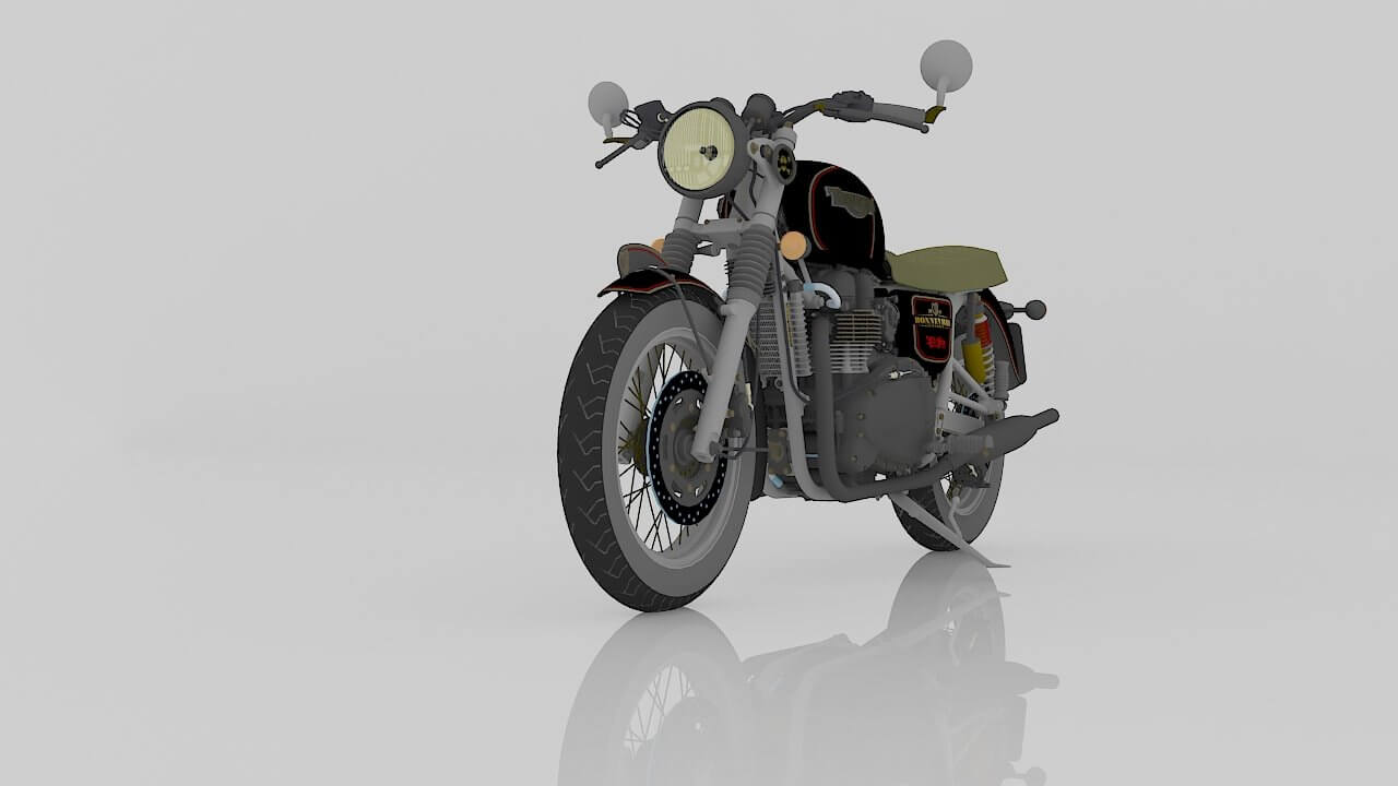 Motorcycle - 3D Model by davedtaylor