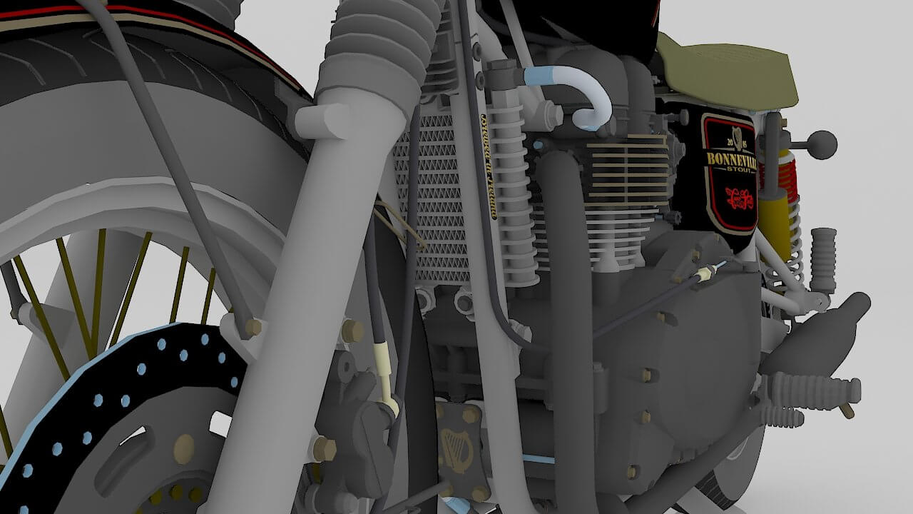 Motorcycle - 3D Model by davedtaylor