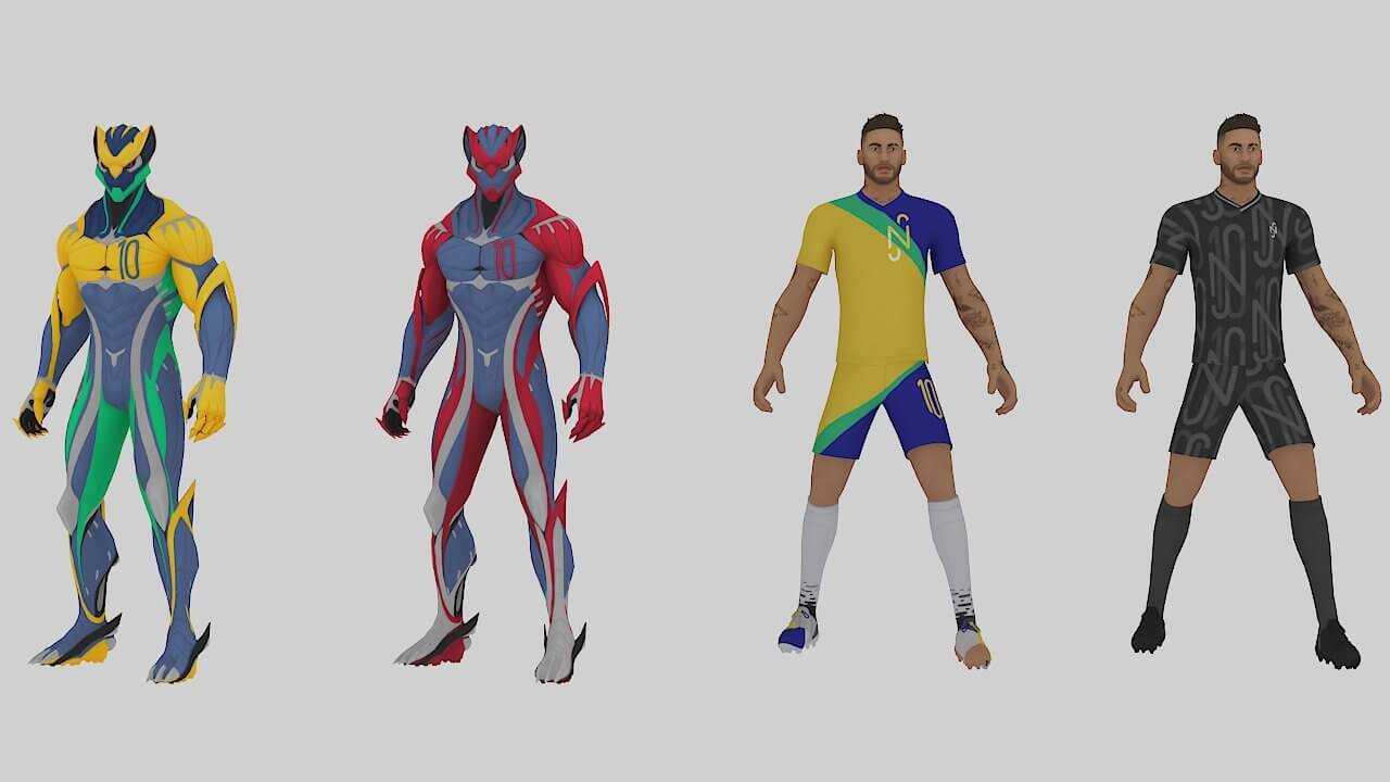 Neymar Jr - 3D Model by davedtaylor