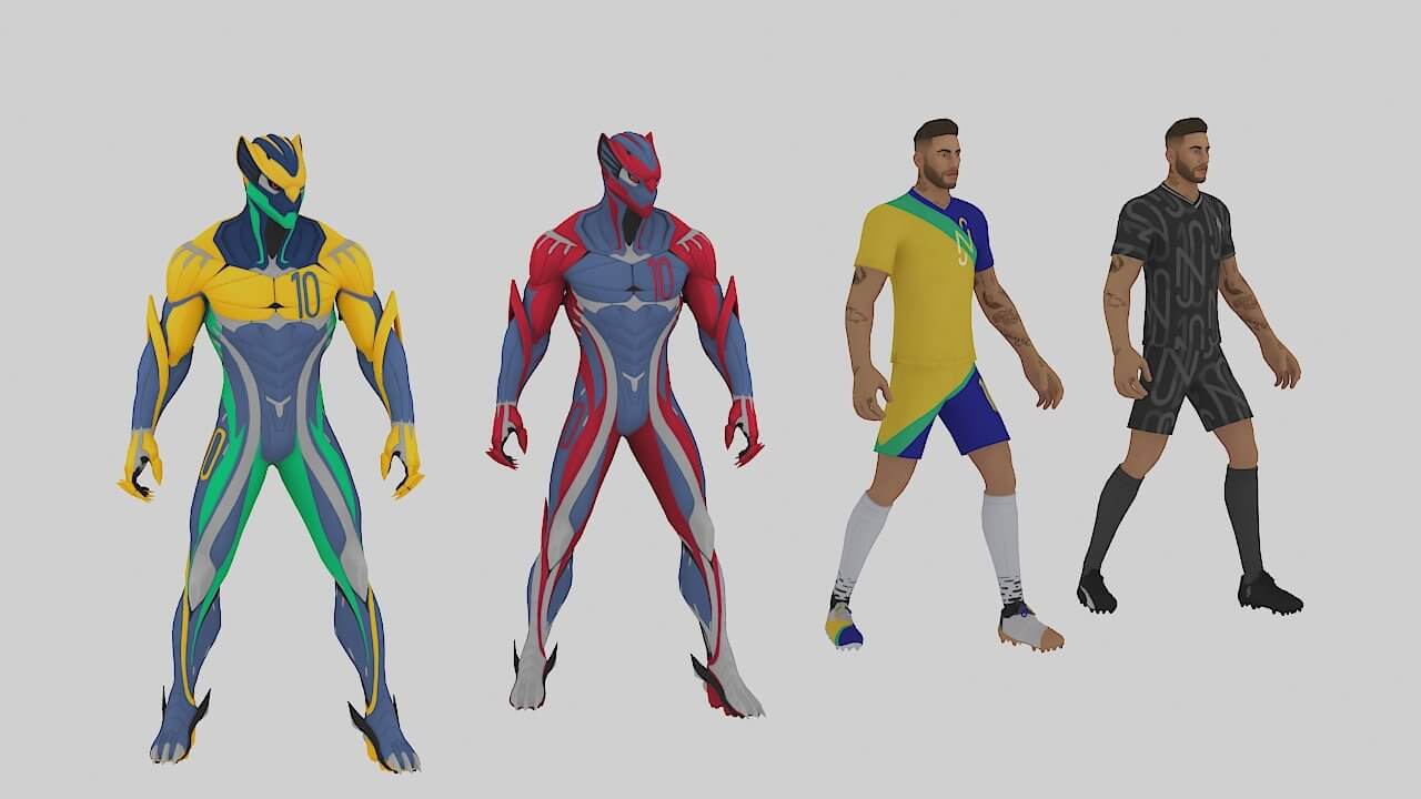 Neymar Jr - 3D Model by davedtaylor