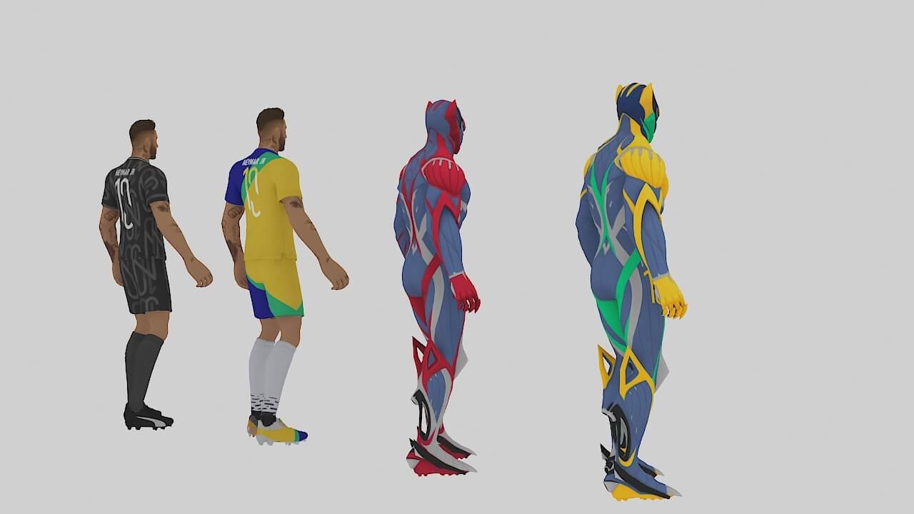 Neymar Jr - 3D Model by davedtaylor