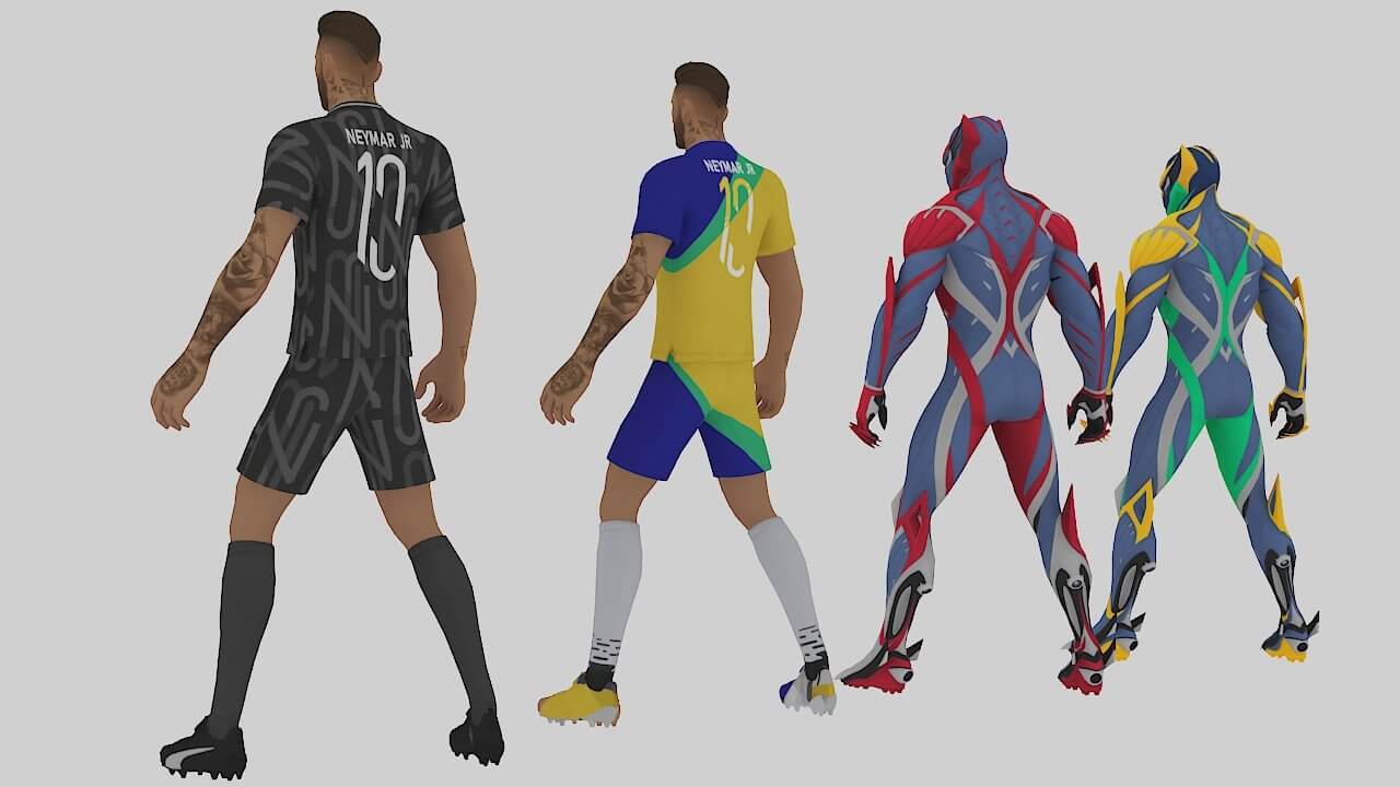 Neymar Jr - 3D Model by davedtaylor