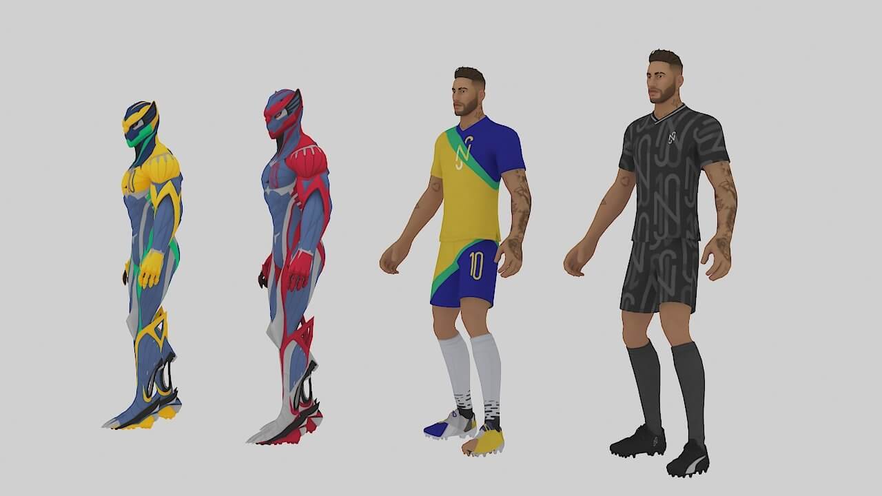 Neymar Jr - 3D Model by davedtaylor