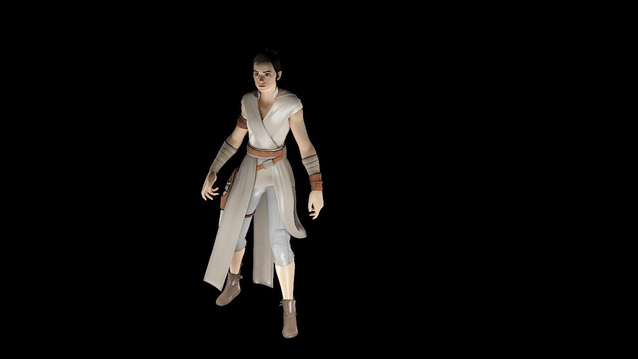 Rey from Star Wars - 3D Model by davedtaylor