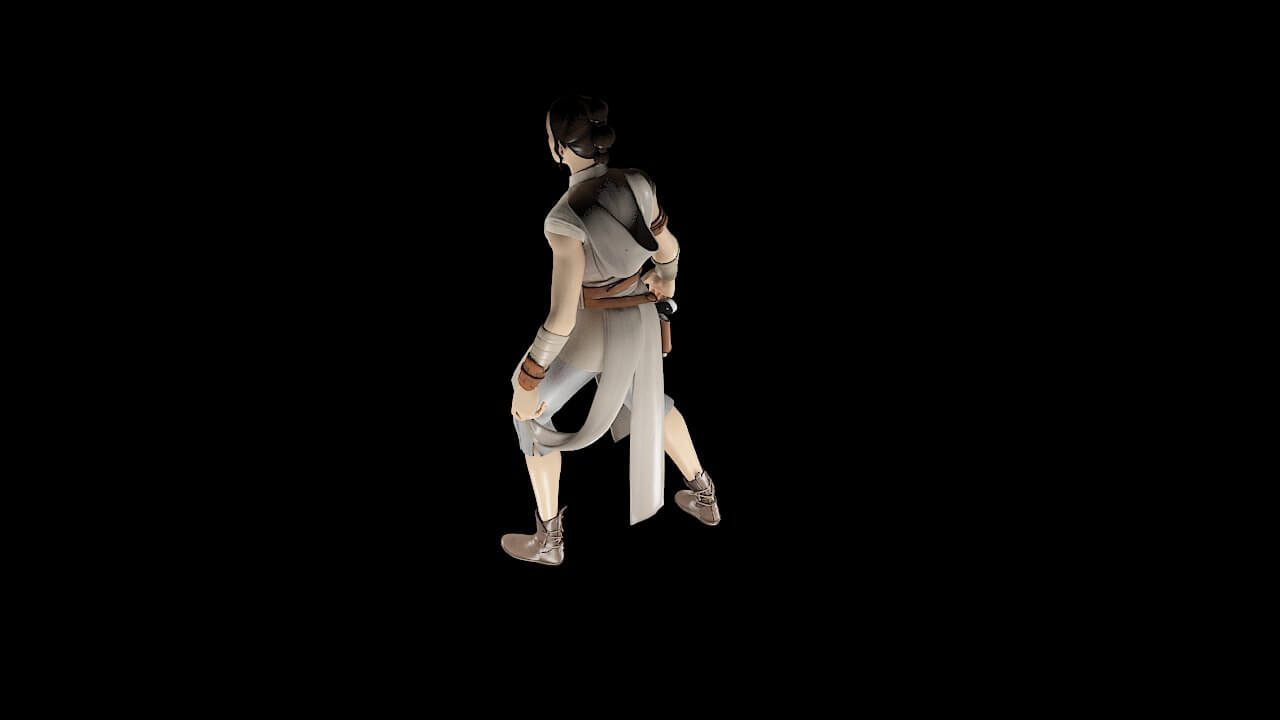 Rey from Star Wars - 3D Model by davedtaylor