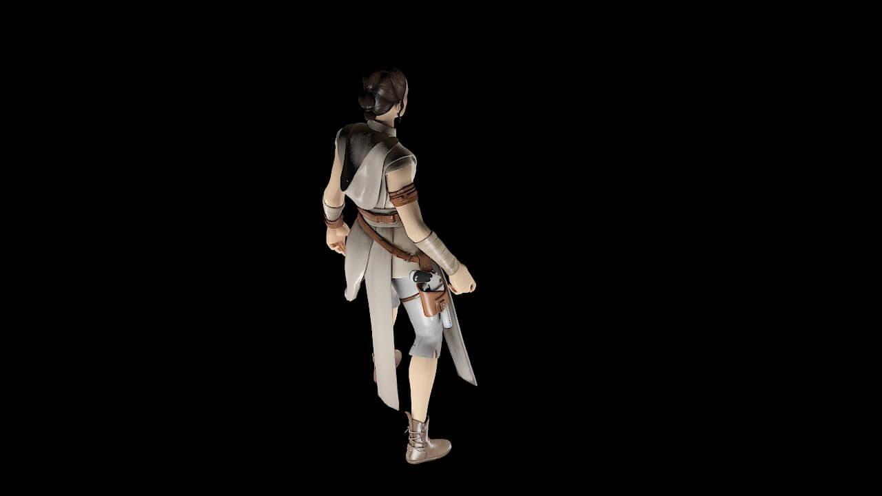 Rey from Star Wars - 3D Model by davedtaylor