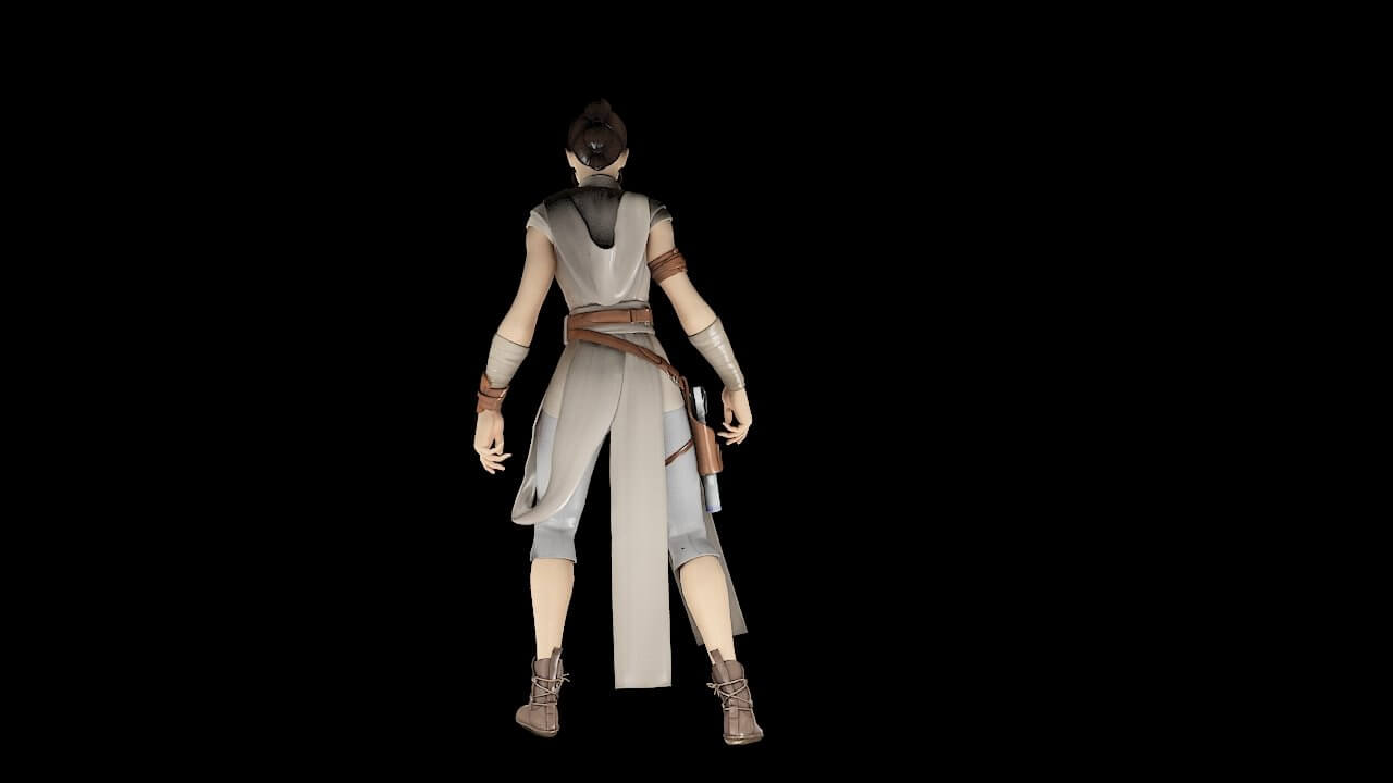 Rey from Star Wars - 3D Model by davedtaylor