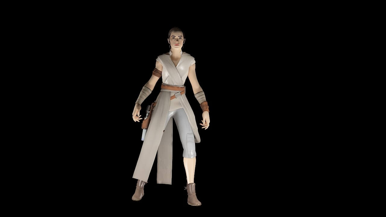 Rey from Star Wars - 3D Model by davedtaylor