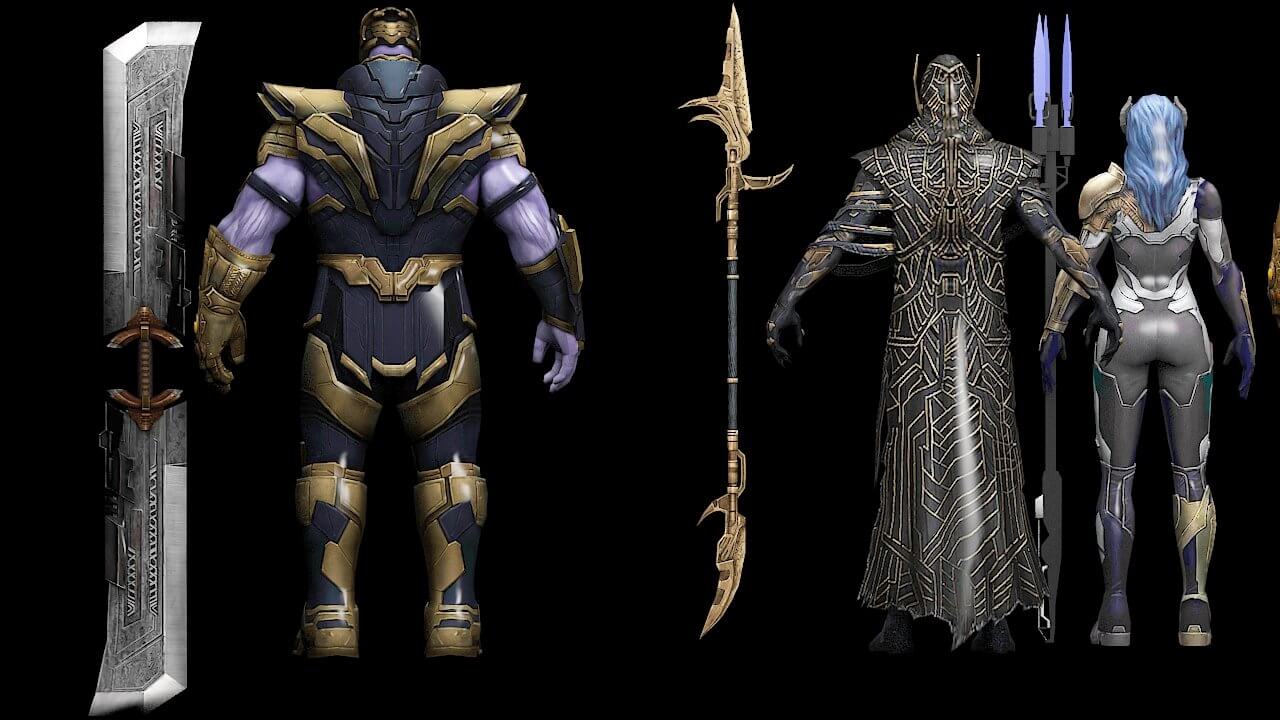 Thanos Team - 3D Model by davedtaylor