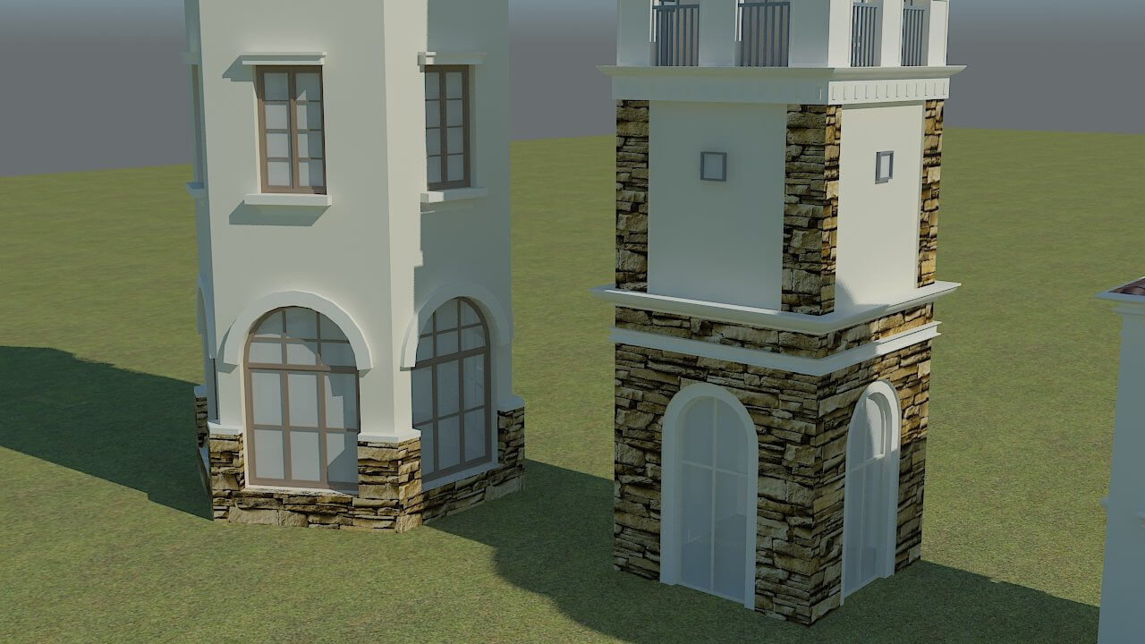 Towers - 3D Model by davedtaylor