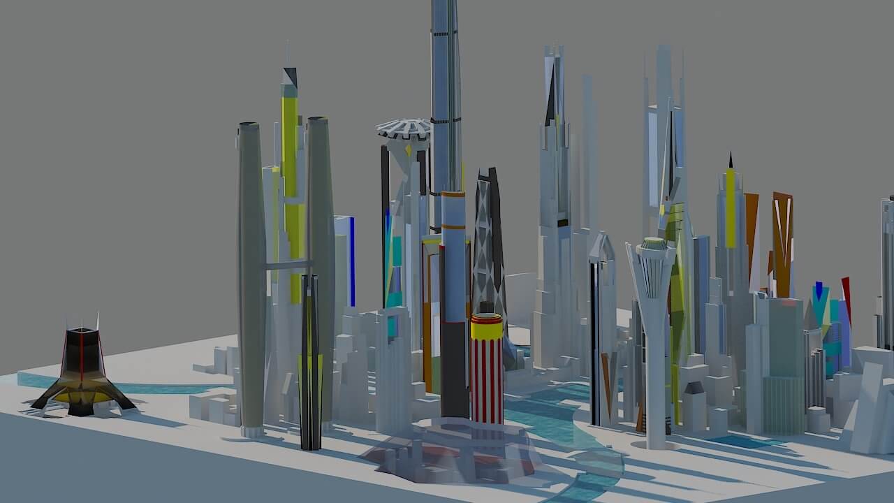 Towers - 3D Model by davedtaylor