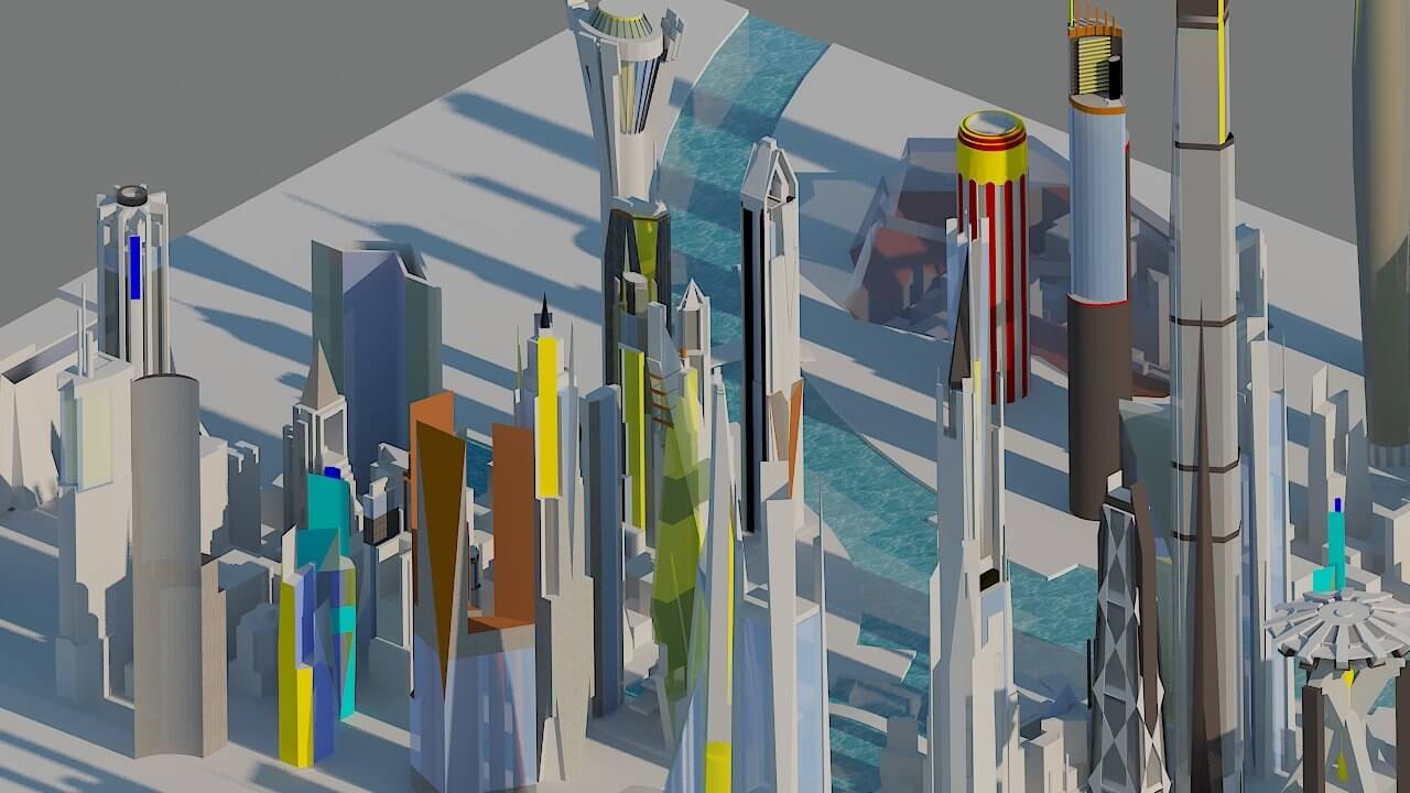 Towers - 3D Model by davedtaylor