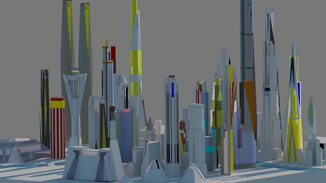 Towers - 3D Model by davedtaylor