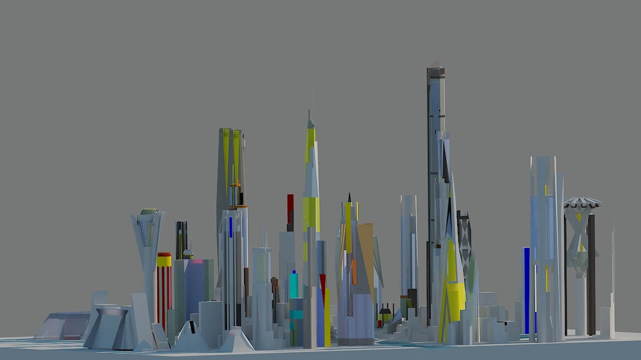 Towers - 3D Model by davedtaylor