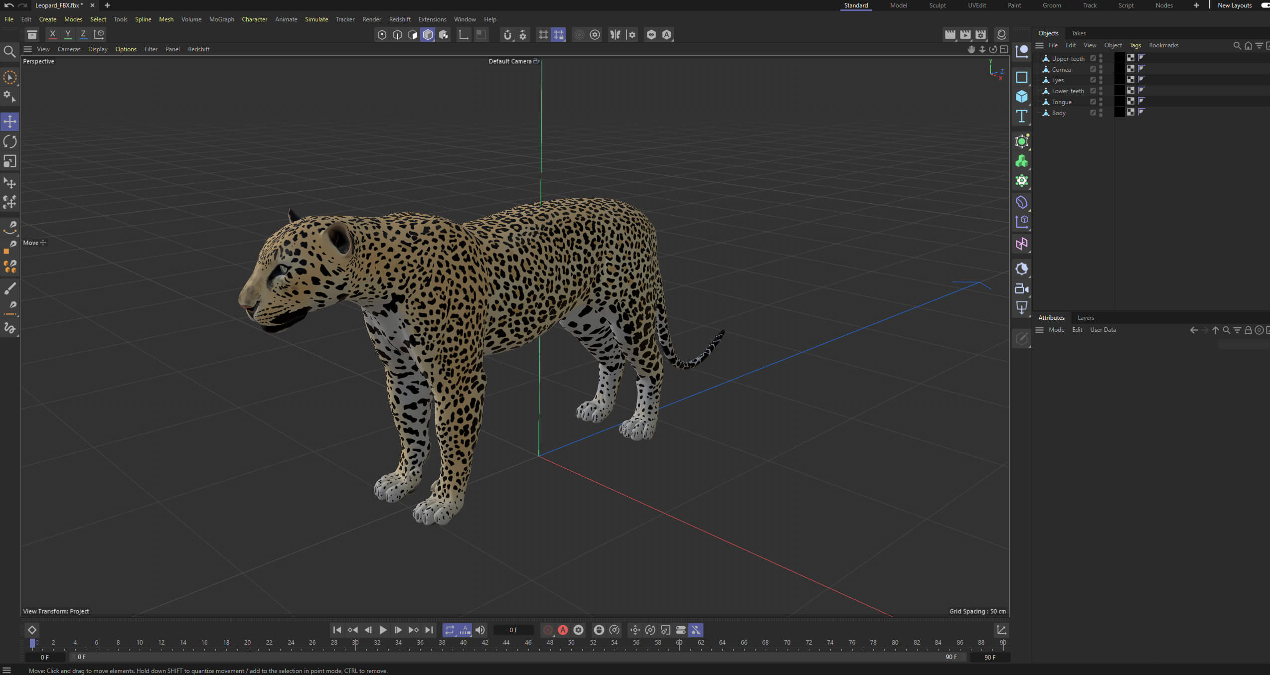 Leopard - 3D Model by daviddanji