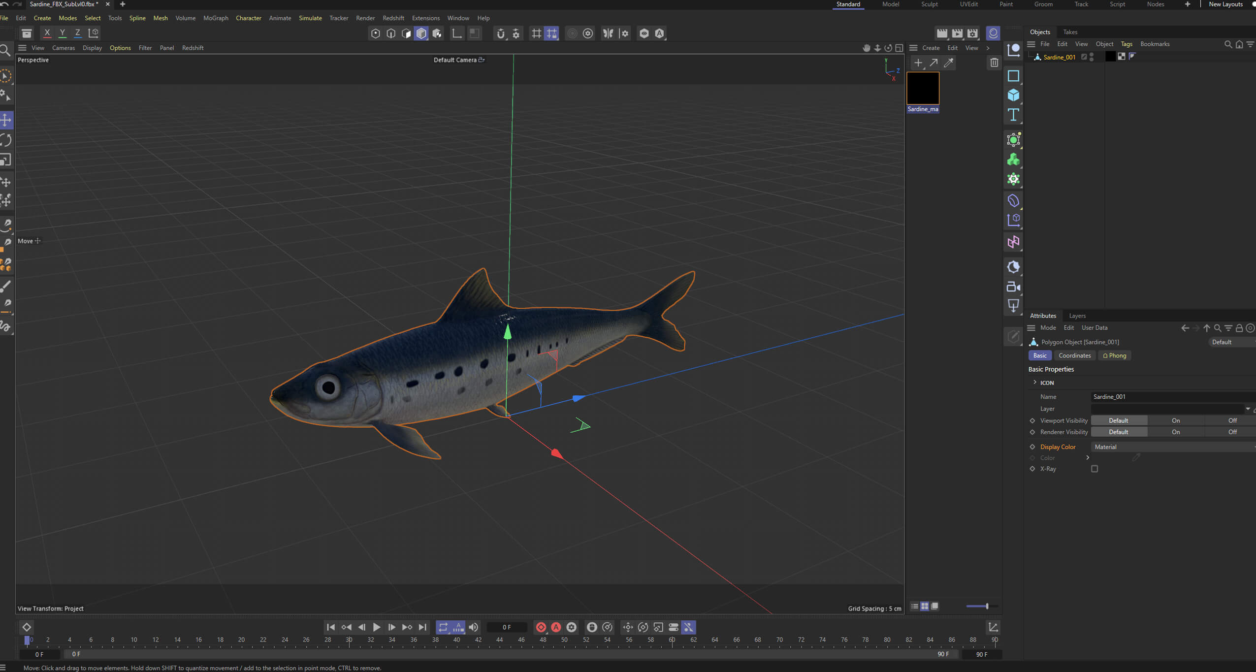 Sardine Fish - 3D Model by daviddanji