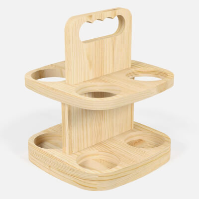 Wooden Wine Caddy - 3D Model by daviddanji