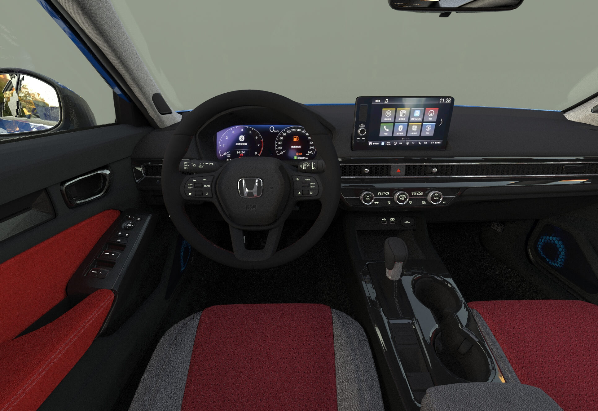 Honda Civic Hatchback Mugen Bodykit 2022 HQ Interior - 3D Model by davidson