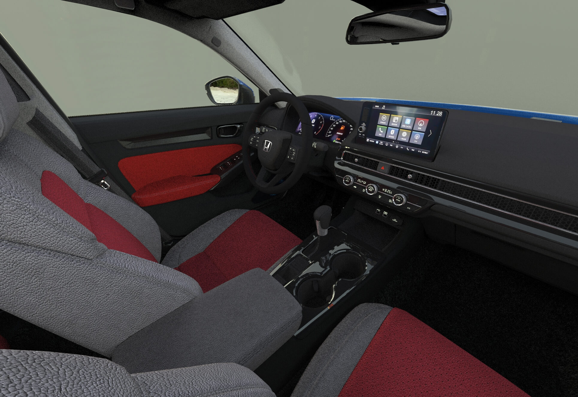 Honda Civic Hatchback Mugen Bodykit 2022 HQ Interior - 3D Model by davidson