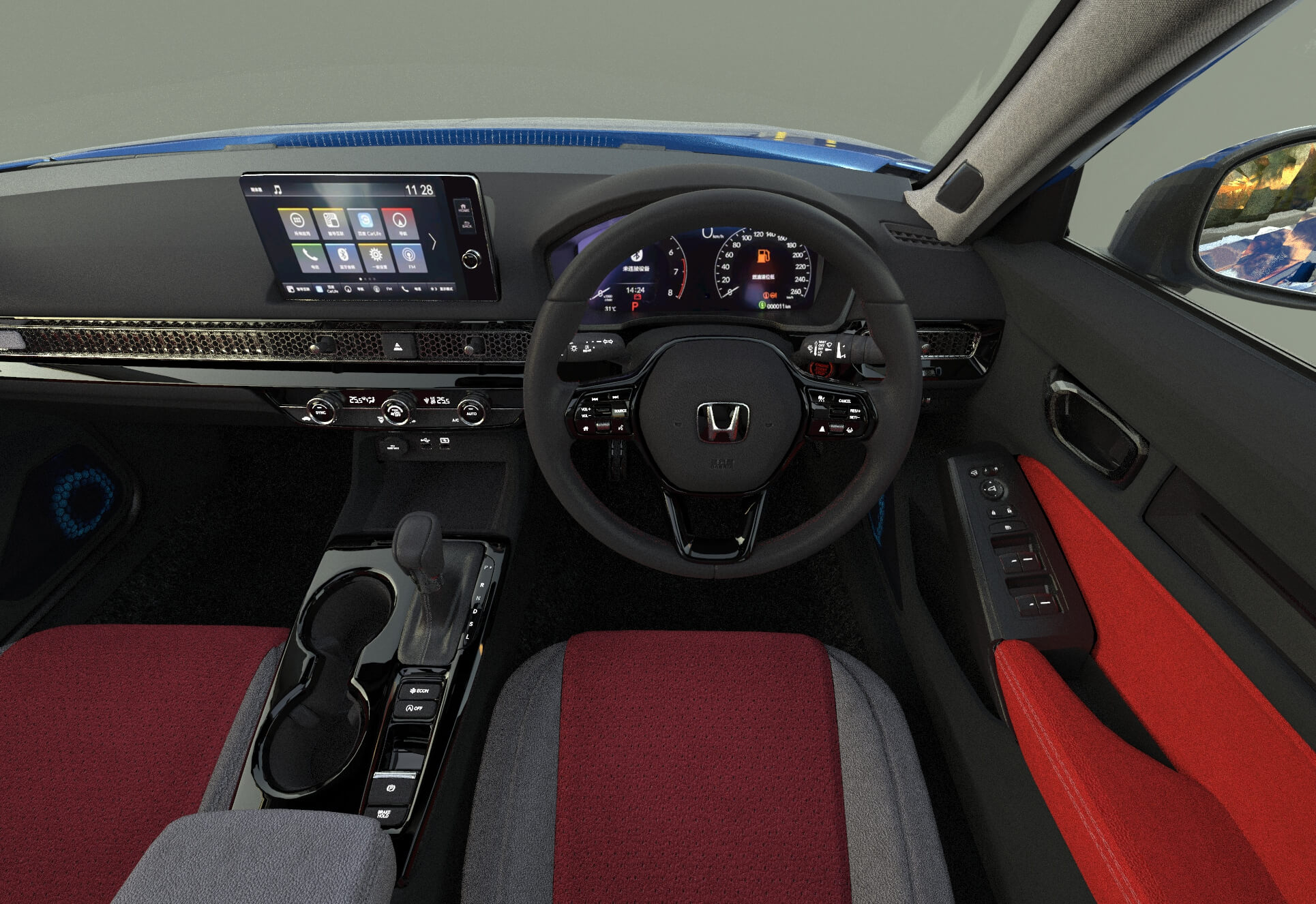 Honda Civic Hatchback Mugen Bodykit 2022 HQ Interior - 3D Model by davidson