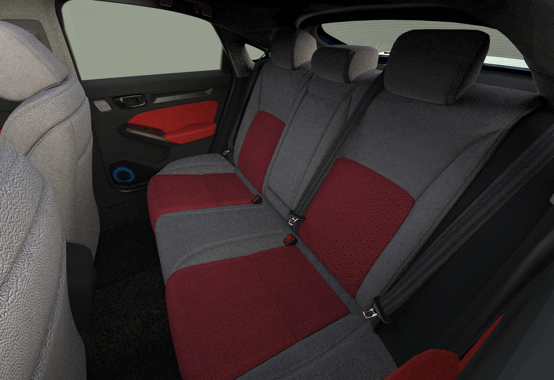 Honda Civic Hatchback Mugen Bodykit 2022 HQ Interior - 3D Model by davidson