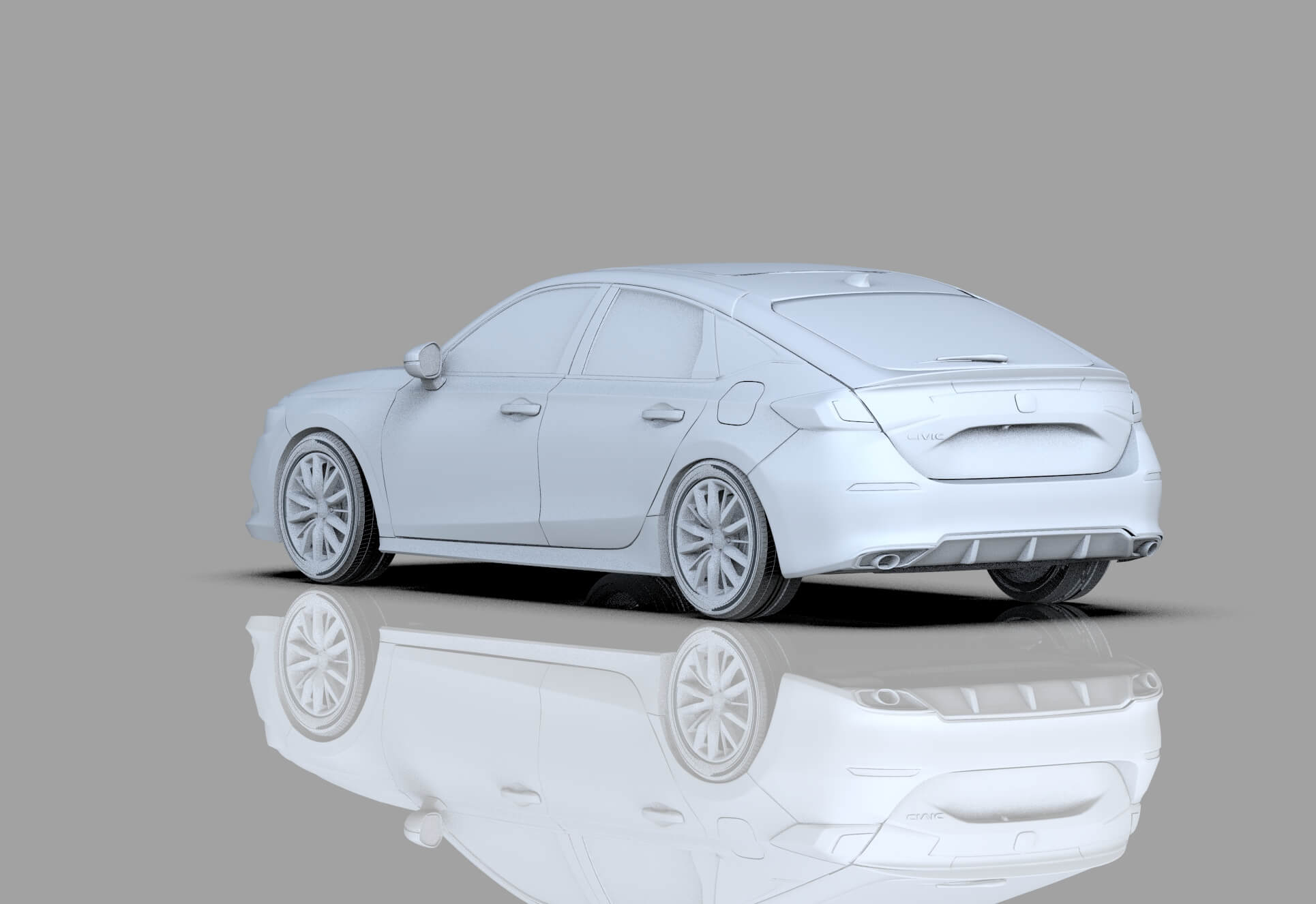 Honda Civic Hatchback Mugen Bodykit 2022 HQ Interior - 3D Model by davidson