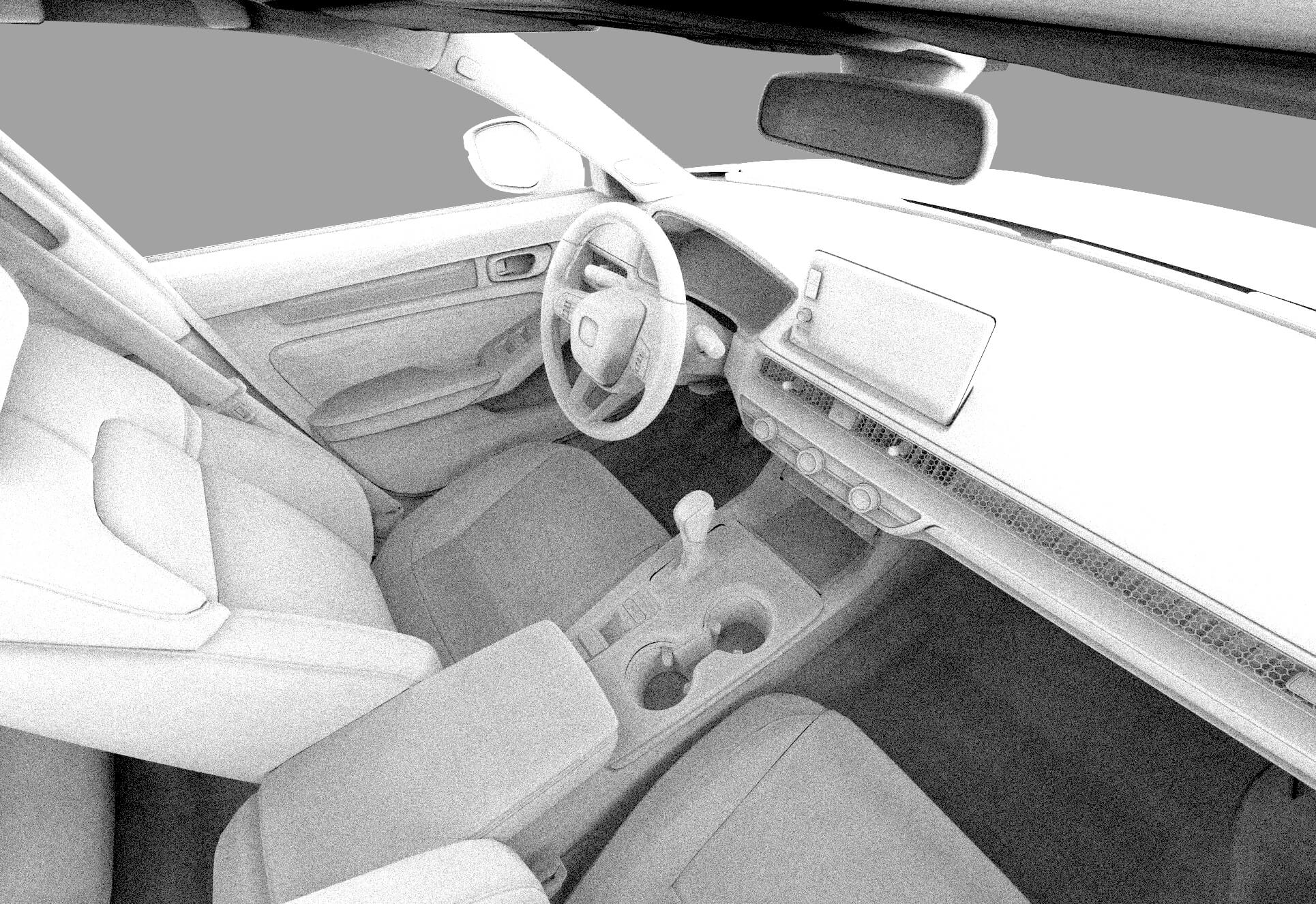 Honda Civic Hatchback Mugen Bodykit 2022 HQ Interior - 3D Model by davidson