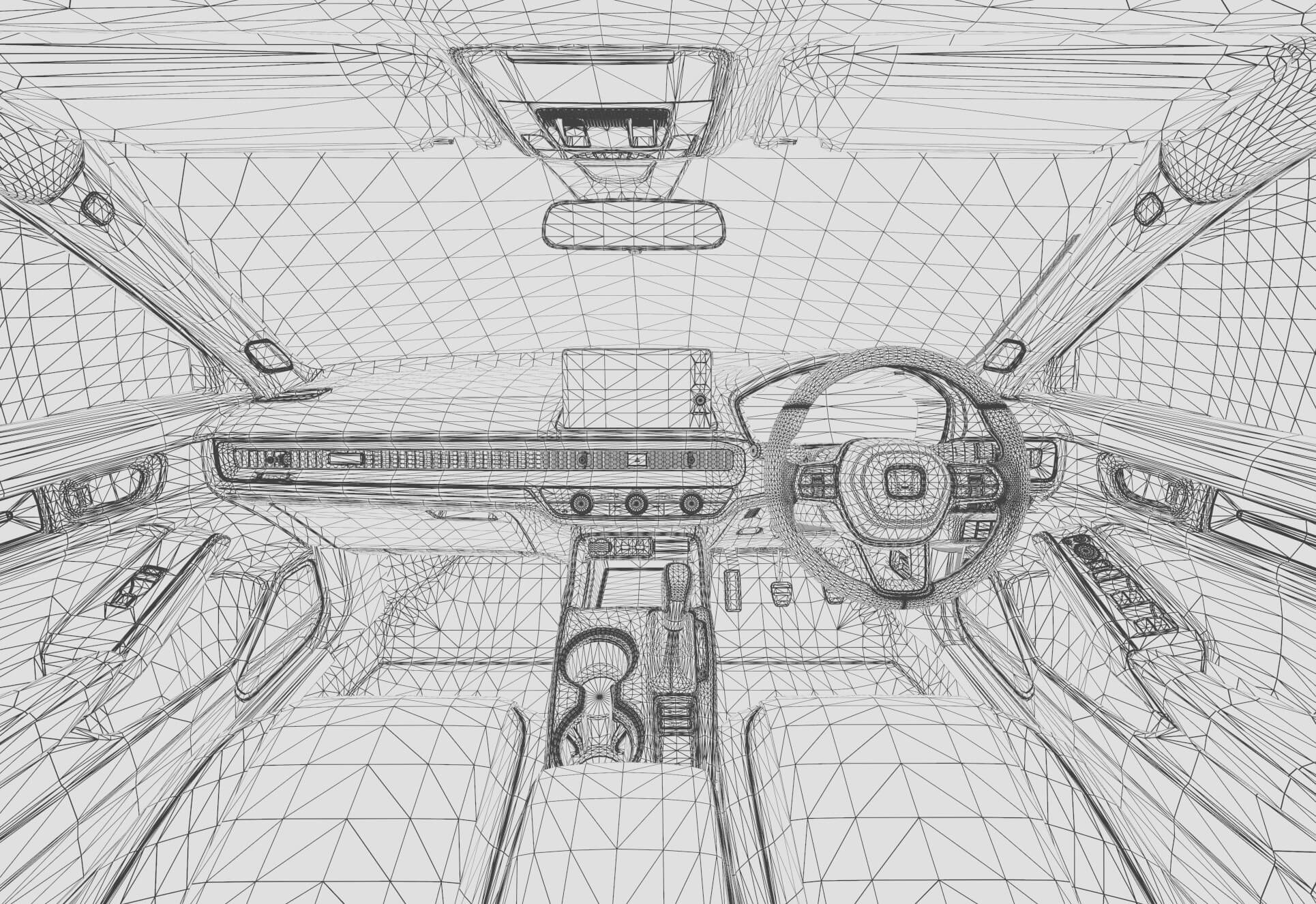 Honda Civic Hatchback Mugen Bodykit 2022 HQ Interior - 3D Model by davidson