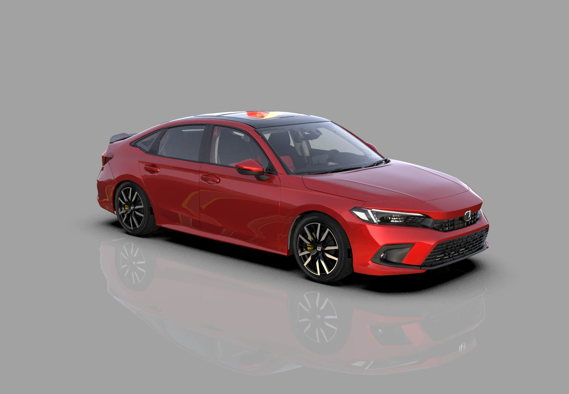 Honda Civic MK11 Sedan 2022 HQ Interior - 3D Model by davidson
