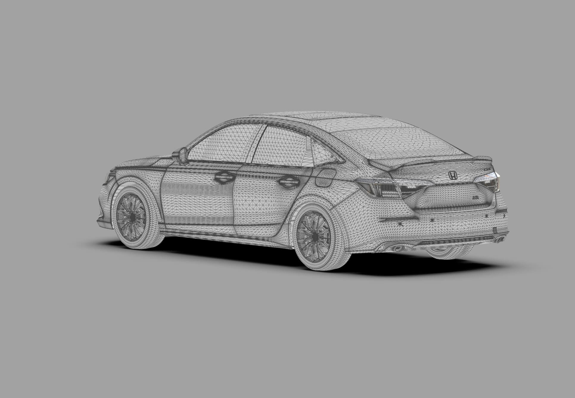 Honda Civic MK11 Sedan 2022 HQ Interior - 3D Model by davidson