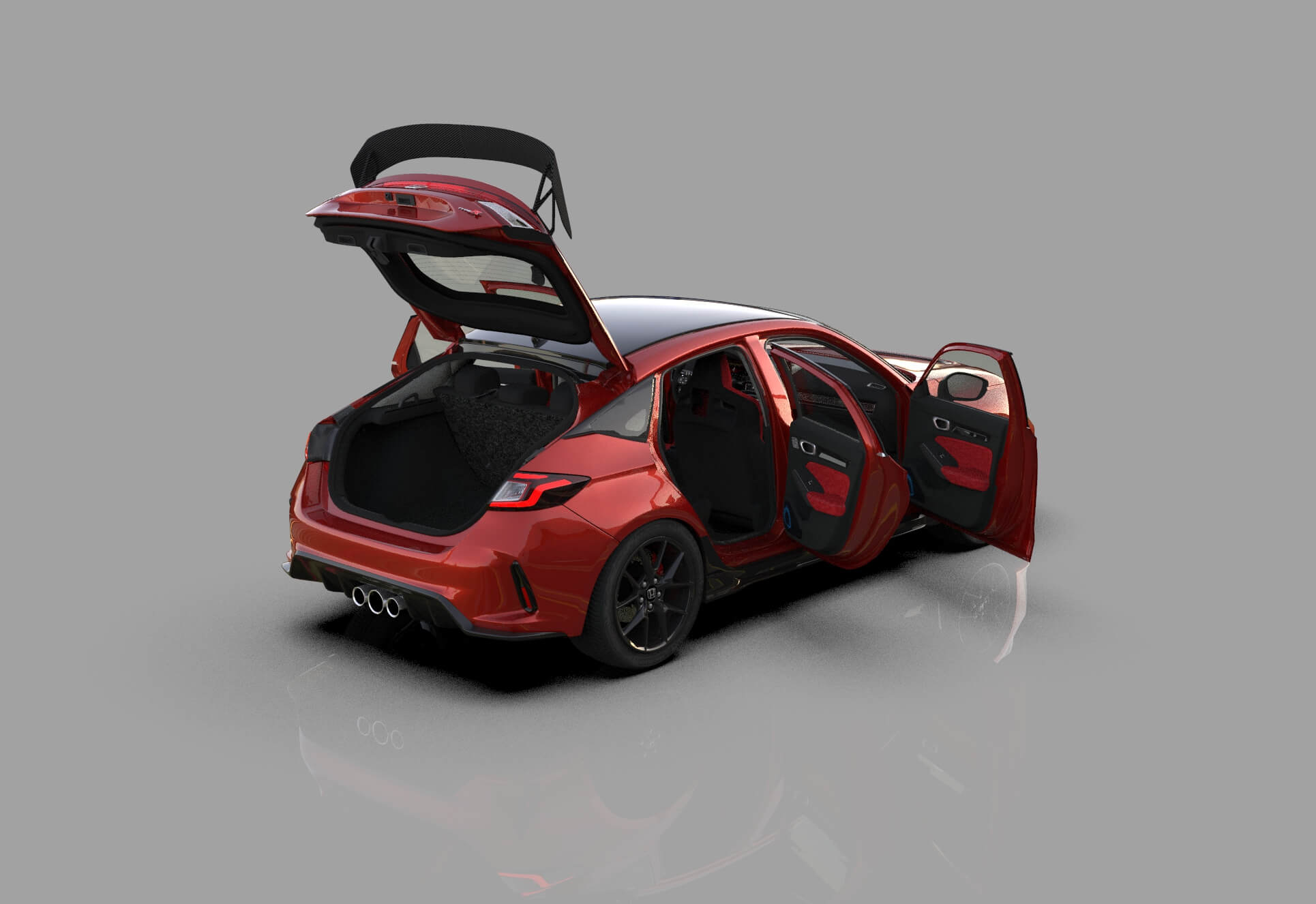 Honda Civic Type R 2022 Mugen Bodykit HQ Interior - 3D Model by davidson