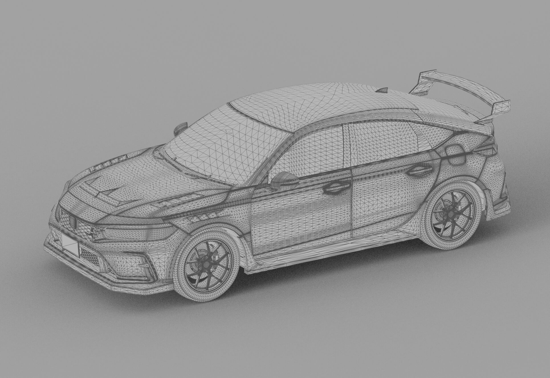 Honda Civic Type R 2022 Mugen Bodykit HQ Interior - 3D Model by davidson