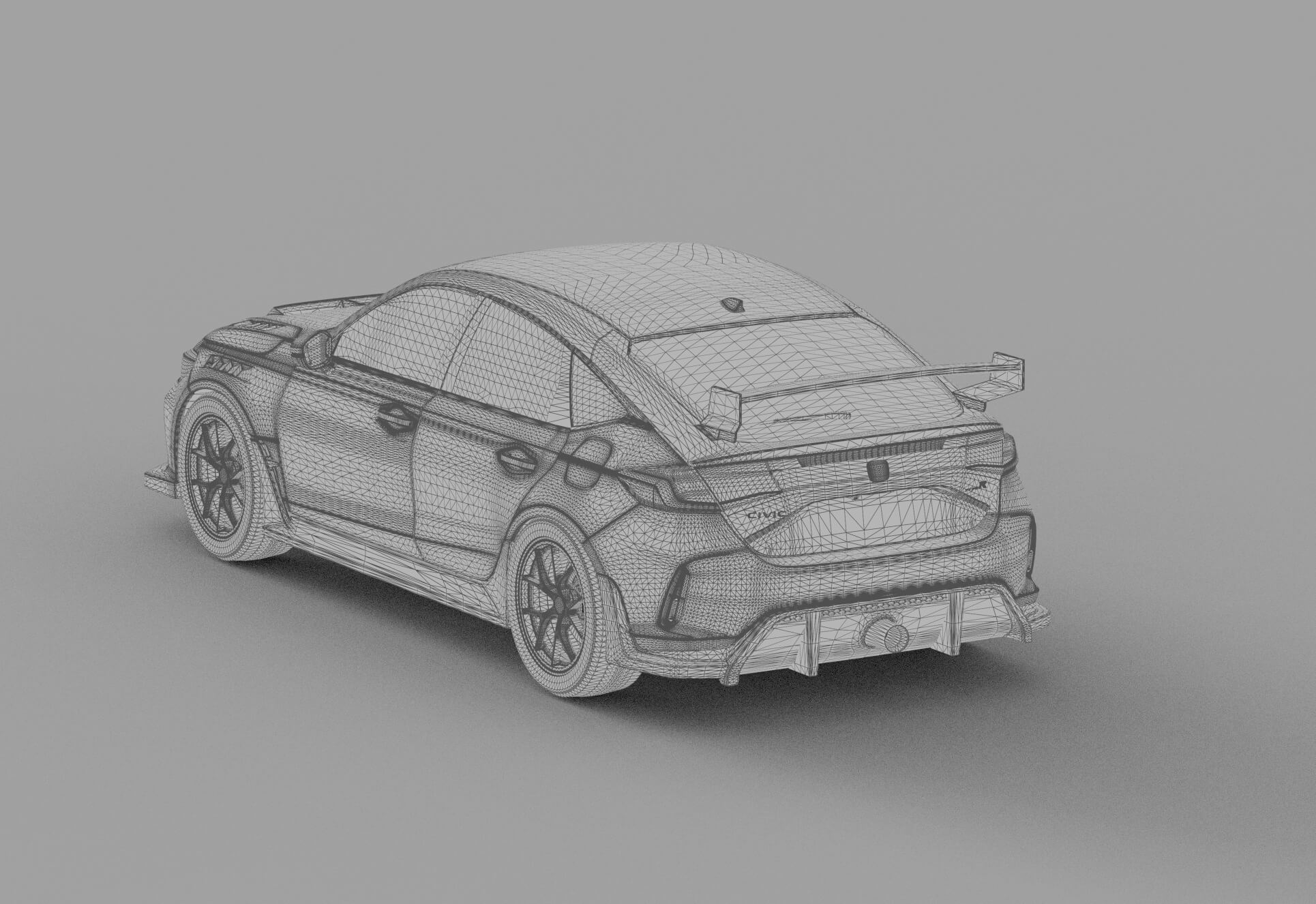 Honda Civic Type R 2022 Mugen Bodykit HQ Interior - 3D Model by davidson