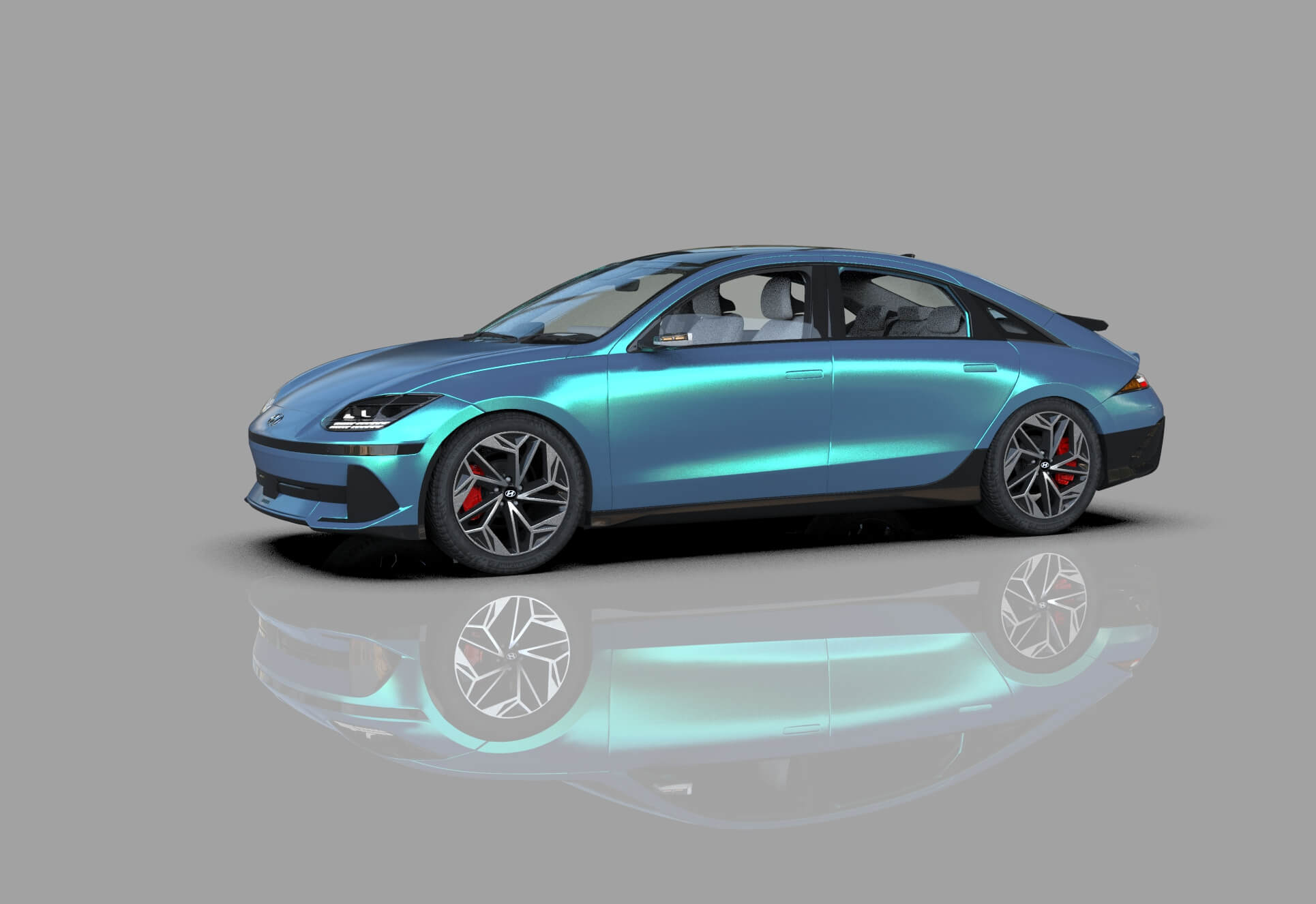 Hyundai Ioniq 6 2022 HQ Interior - 3D Model by davidson