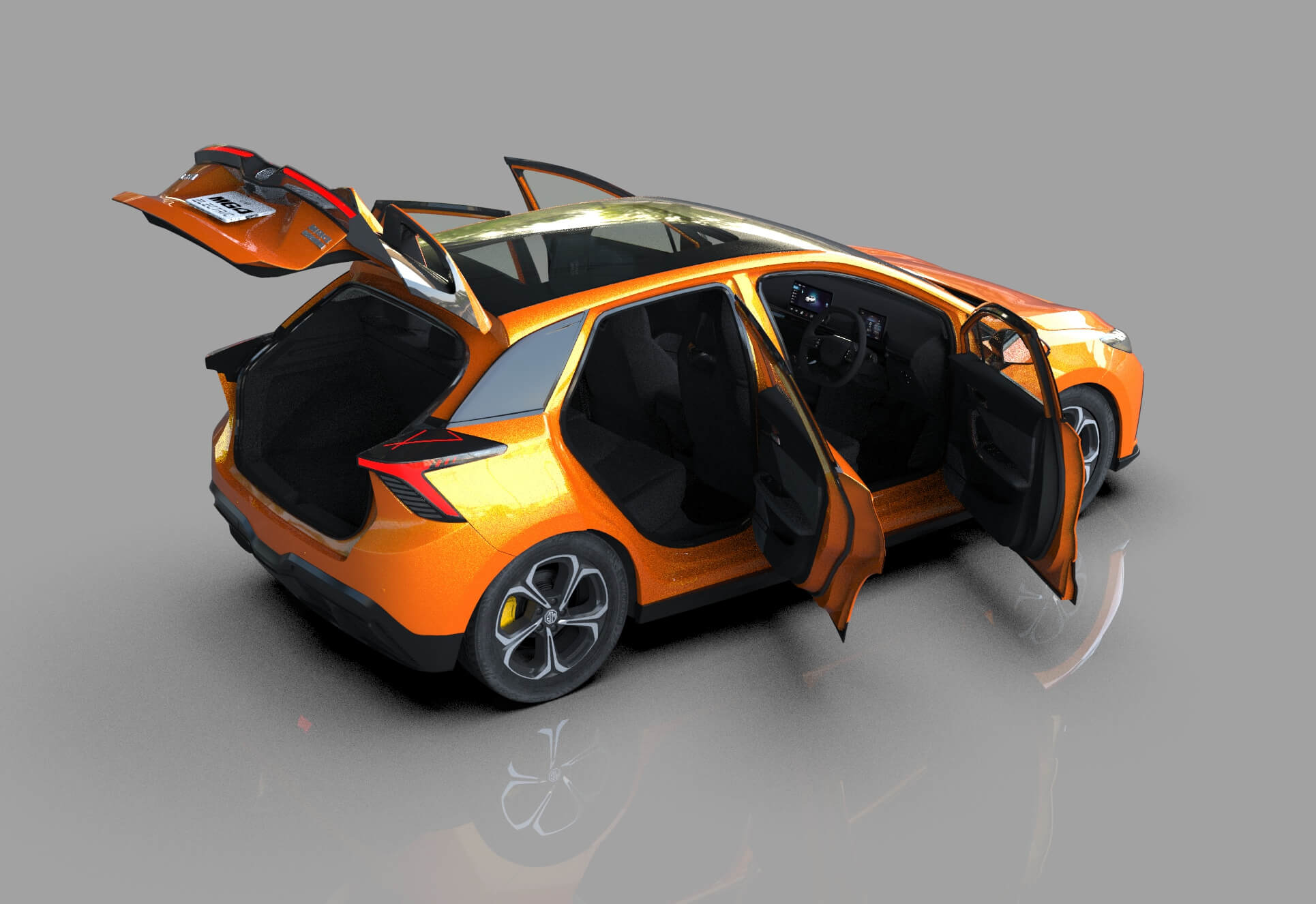 MG MG4 EV 2023 HQ Interior - 3D Model by davidson