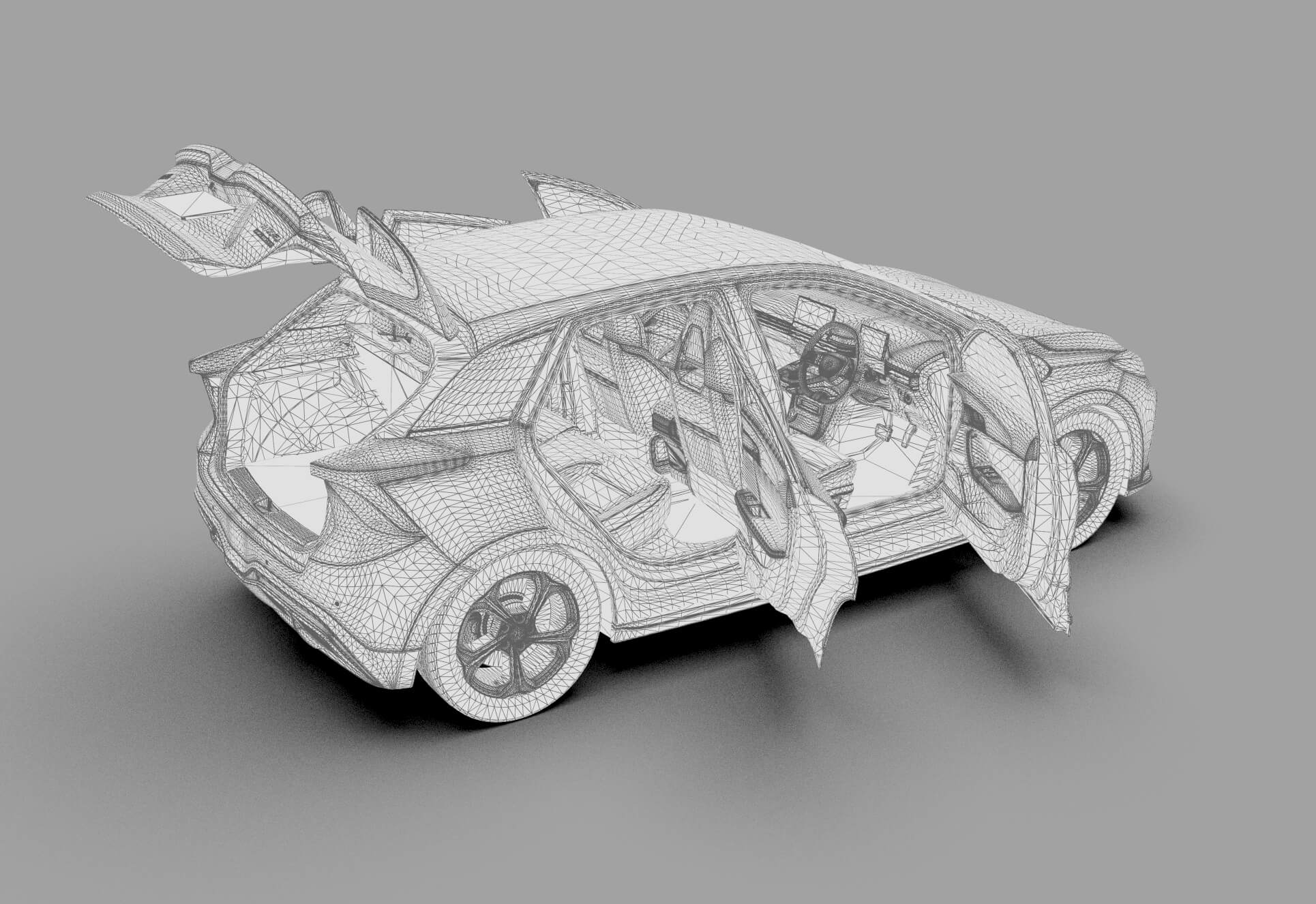 MG MG4 EV 2023 HQ Interior - 3D Model by davidson