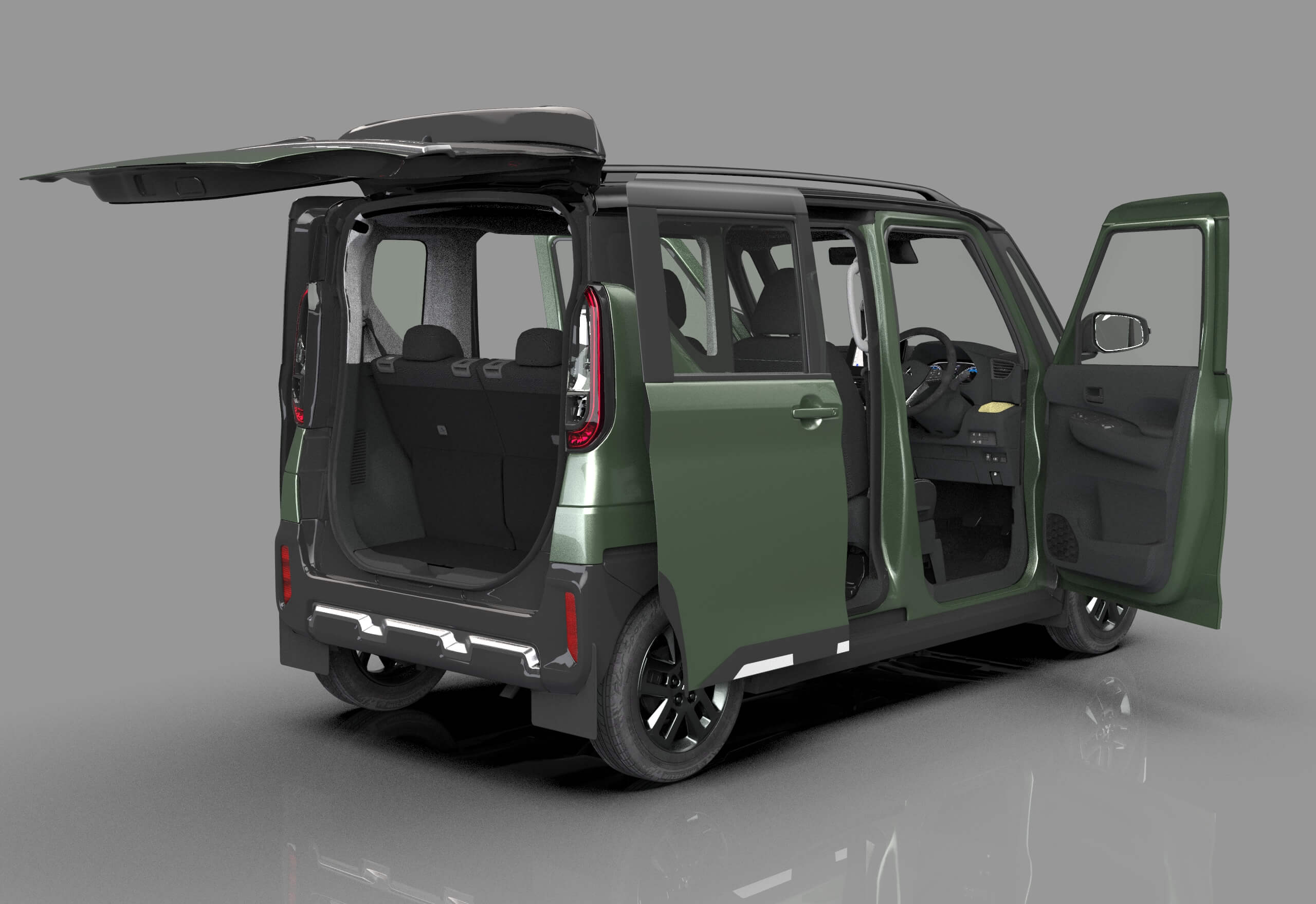 Mitsubishi Delica Mini 2023 HQ Interior - 3D Model by davidson