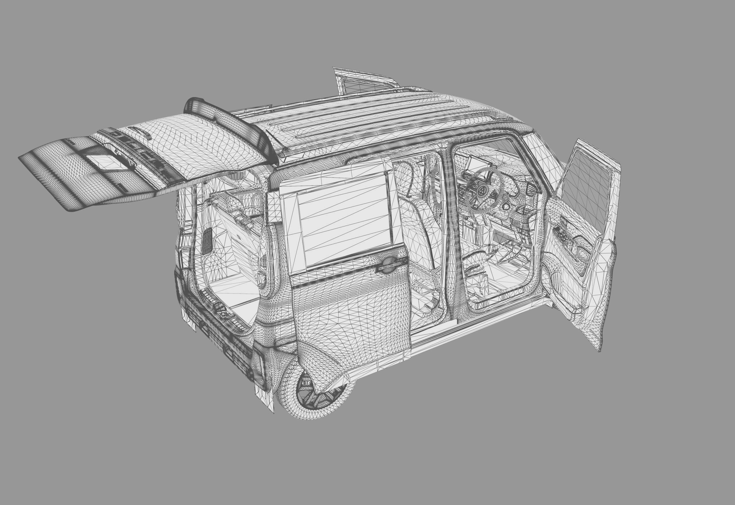 Mitsubishi Delica Mini 2023 HQ Interior - 3D Model by davidson