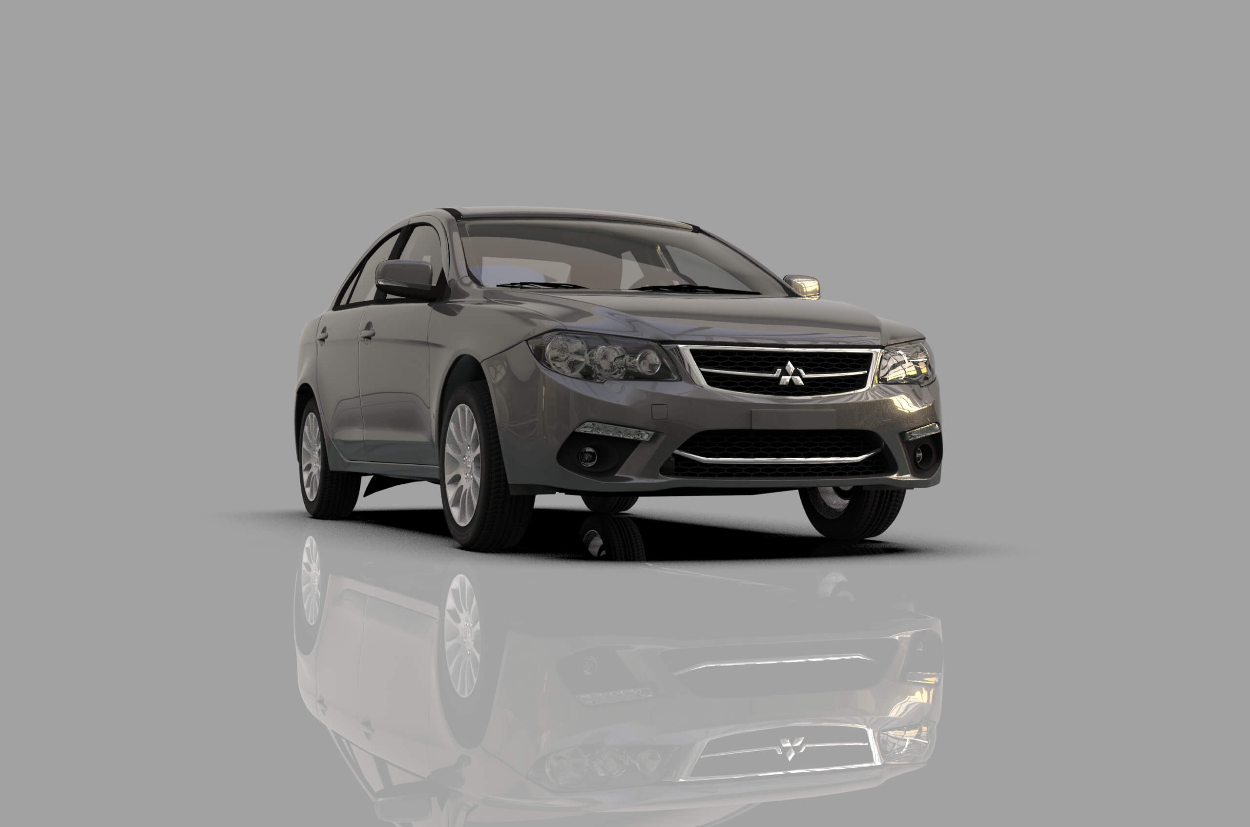 Mitsubishi Lancer Fortis Tw-Spec 2013 HQ Interior 3D Model by davidson