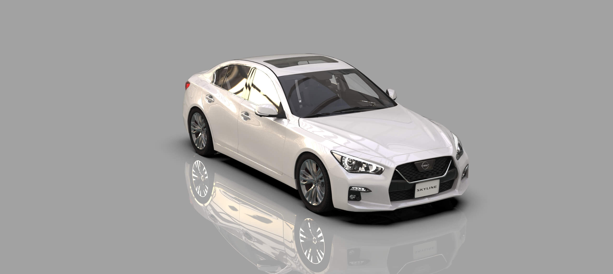 Nissan Skyline RV37 2020 HQ Interior - 3D Model by davidson