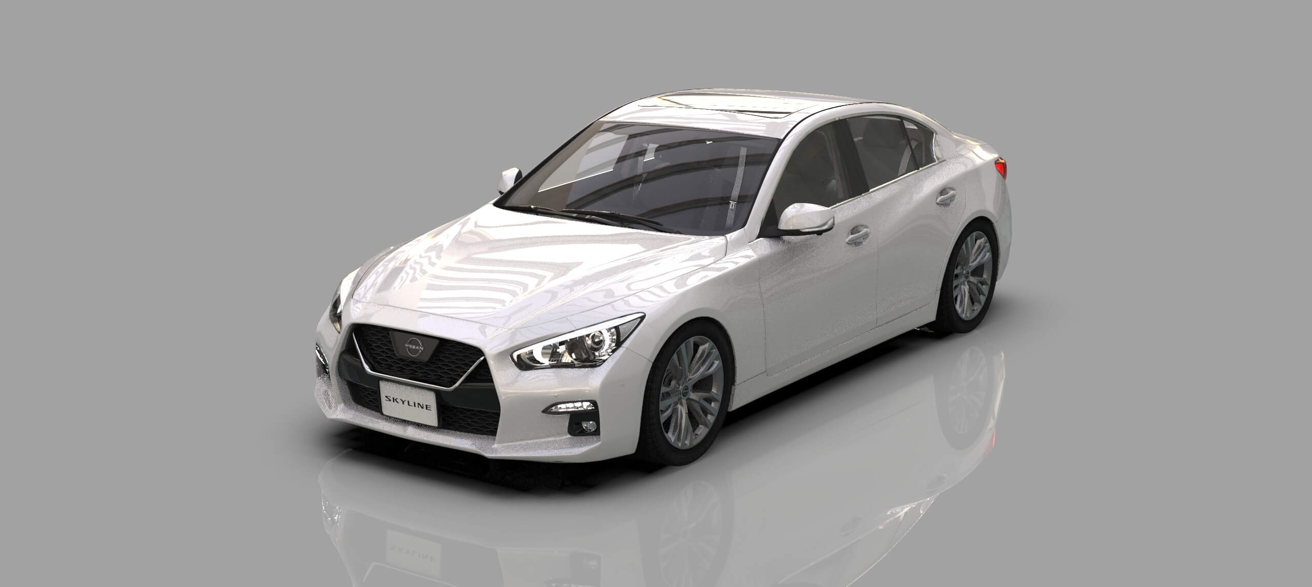 Nissan Skyline RV37 2020 HQ Interior - 3D Model by davidson