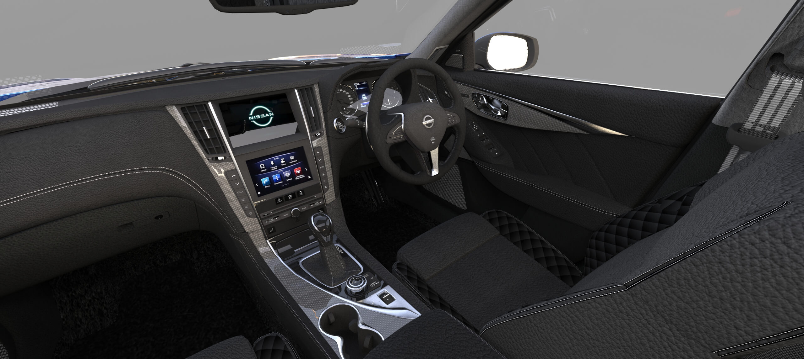 Nissan Skyline RV37 2020 HQ Interior - 3D Model by davidson