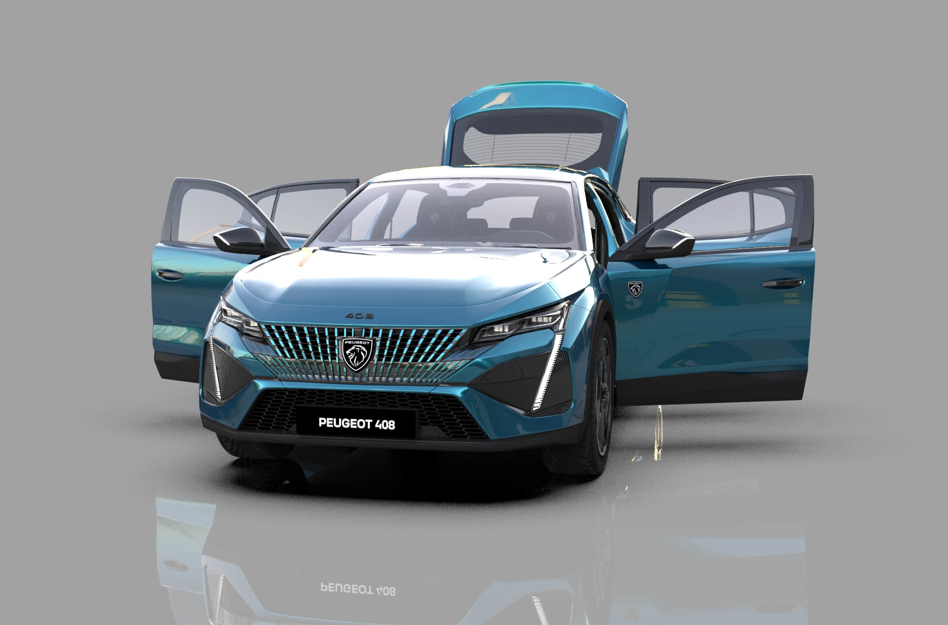 Peugeot 408X 2023 HQ Interior - 3D Model by davidson