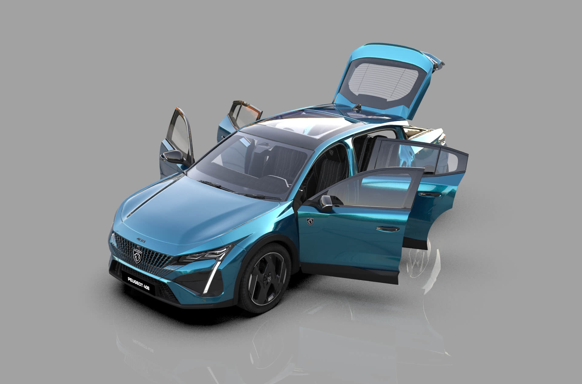 Peugeot 408X 2023 HQ Interior - 3D Model by davidson