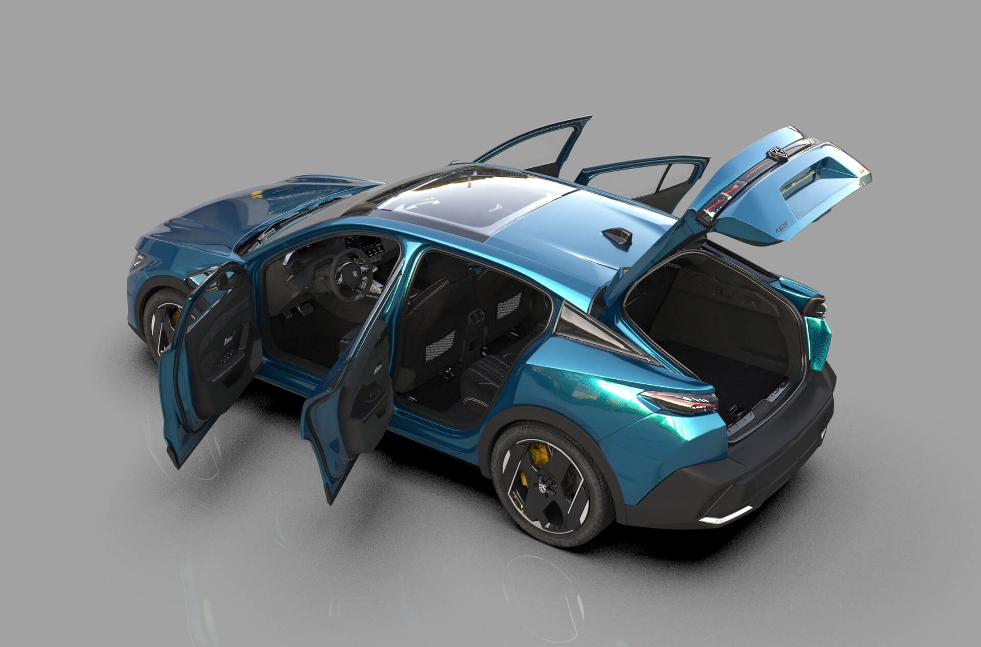 Peugeot 408X 2023 HQ Interior - 3D Model by davidson