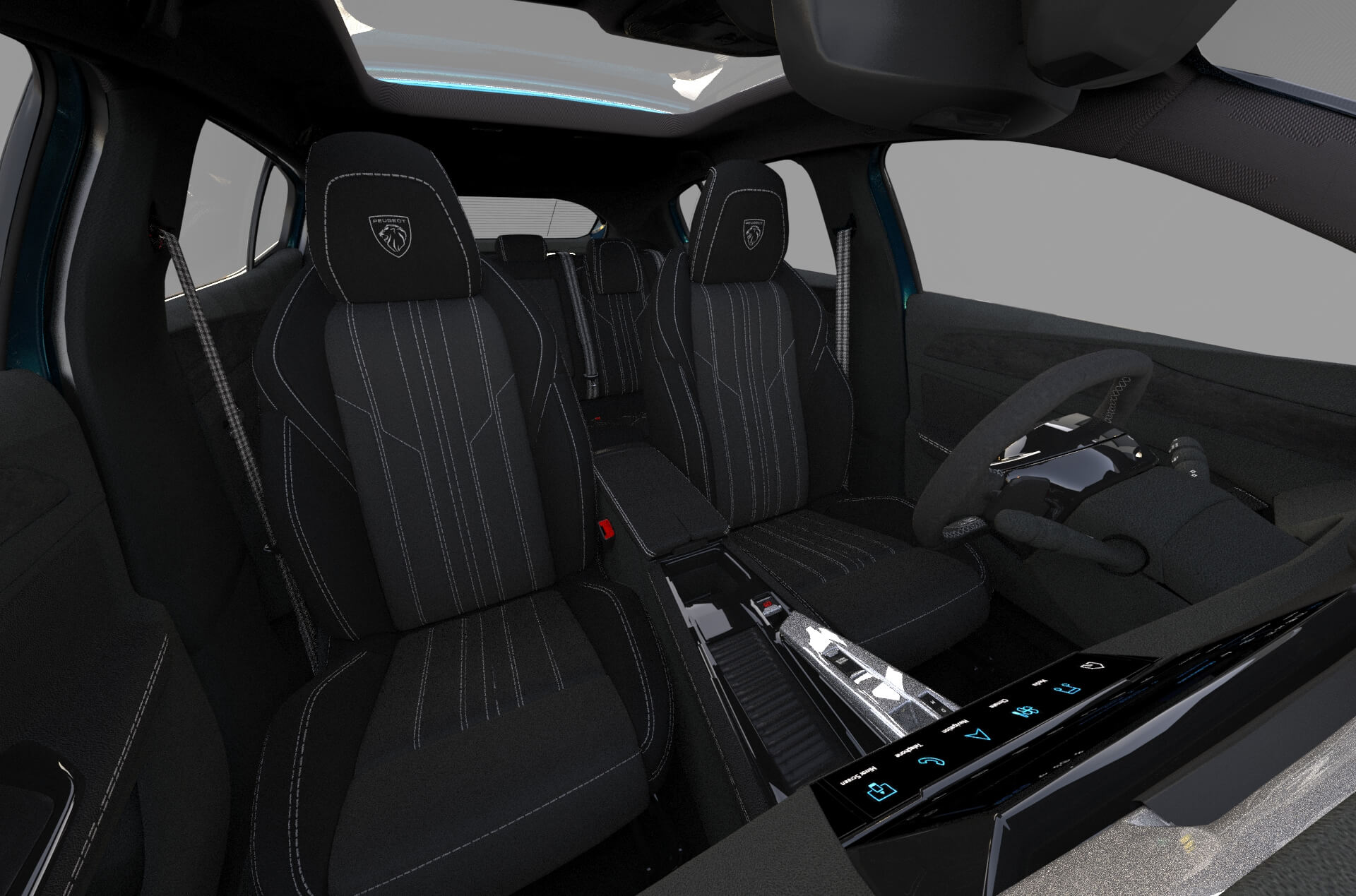 Peugeot 408X 2023 HQ Interior - 3D Model by davidson
